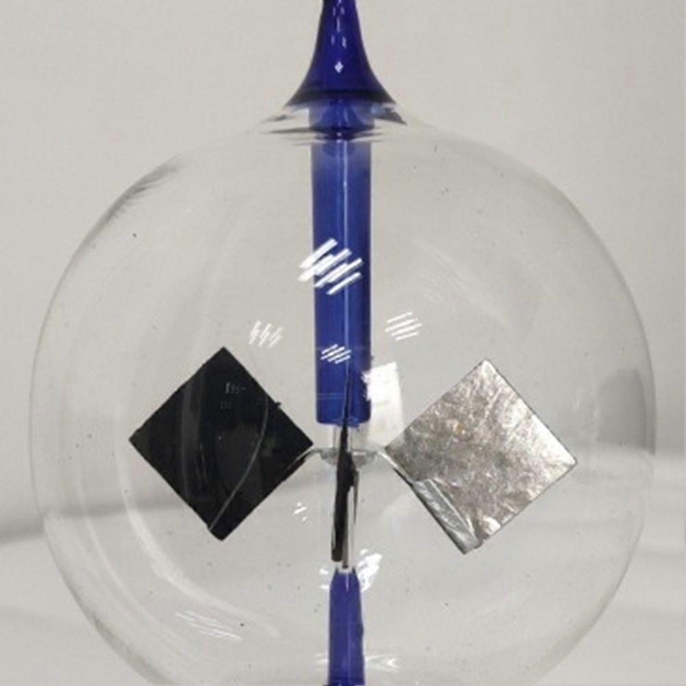 4 Blades Rotating Glass Windmill Solar Powered Crookes Radiometer Light ...