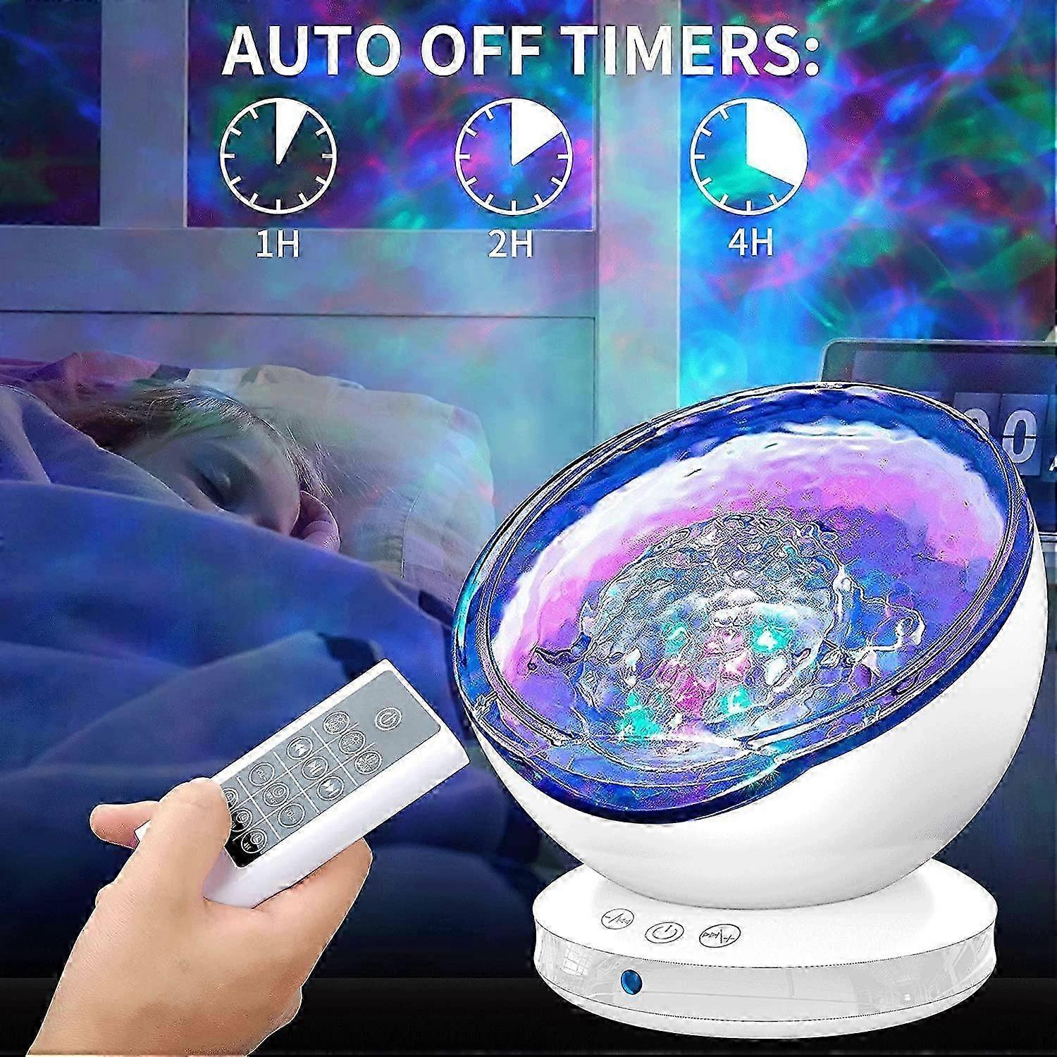 LED Projector Lamp,Kids Night Light Ocean Waves with Remote Control ...