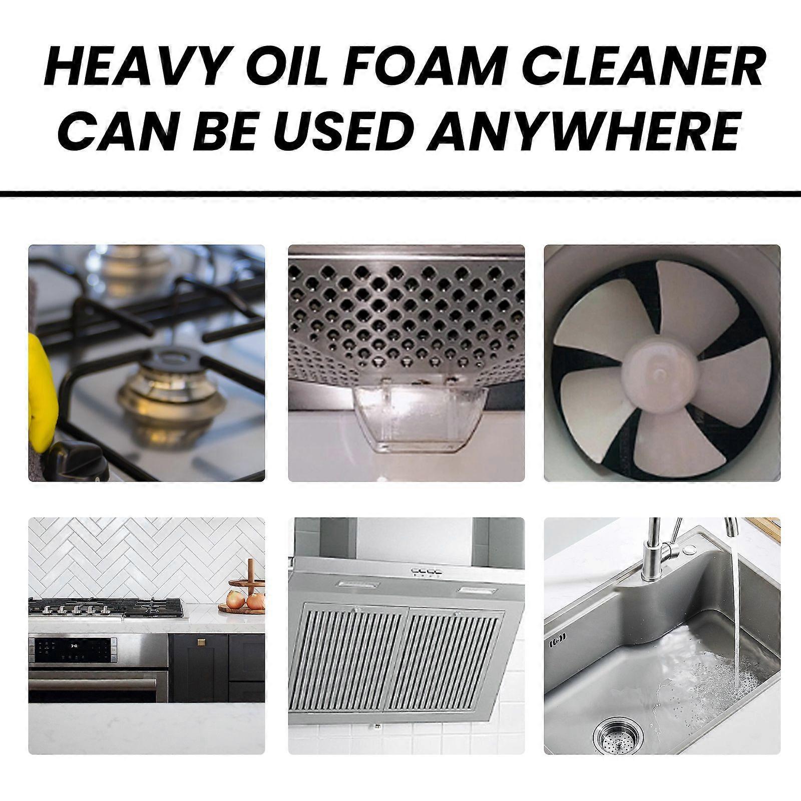 Heavy Oil Foam Cleaner, Kitchen Stove Range Hood Wash Basin Oil Dirt ...