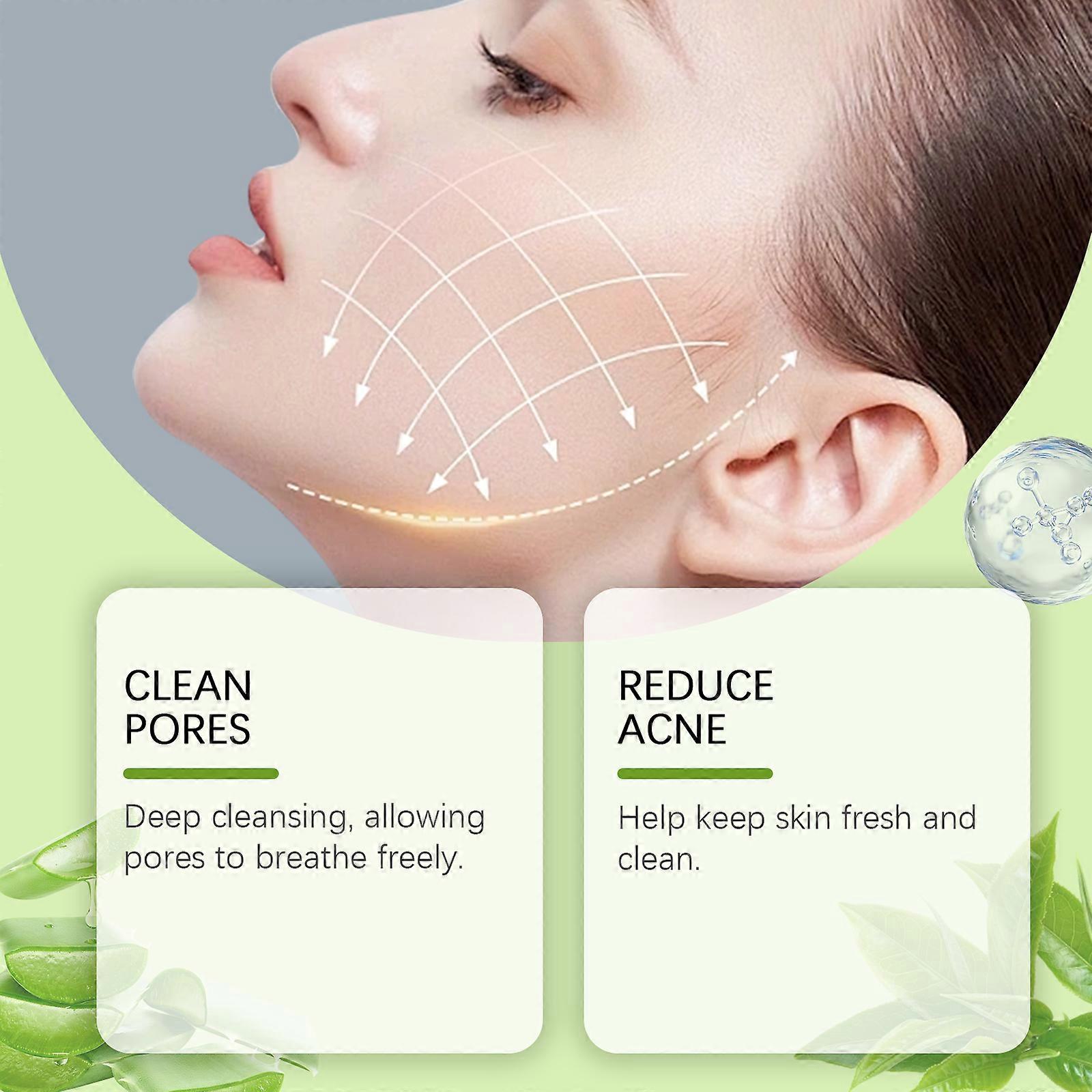 Green tea application mask Apply mask to clean pores and remove acne ...