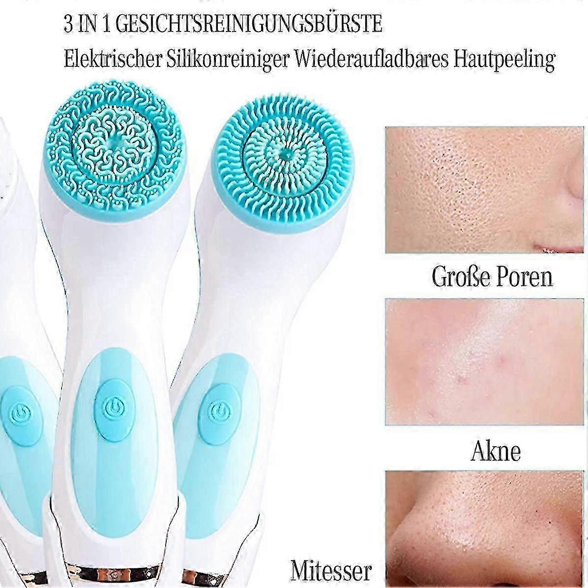 Facial Cleansing Brush, Waterproof Electric Face Brush Two-way Rotation ...