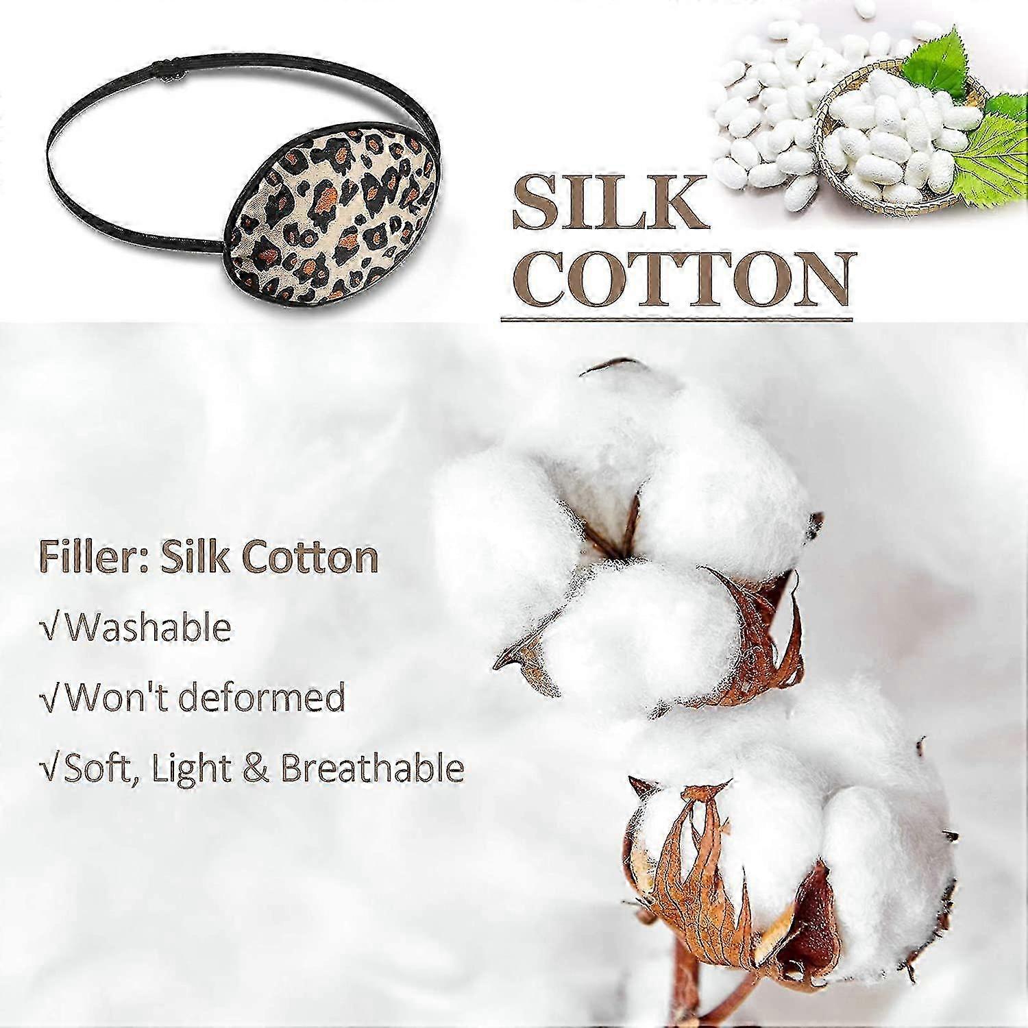 10 Pieces Silk Eye Patch Adjustable for Adults, Soft & Comfortable Lazy ...