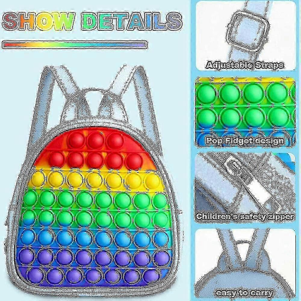 Popit Fidt Toy Bubble Sensory Bag Popet Simple Dimple Purse Et Backpack ...