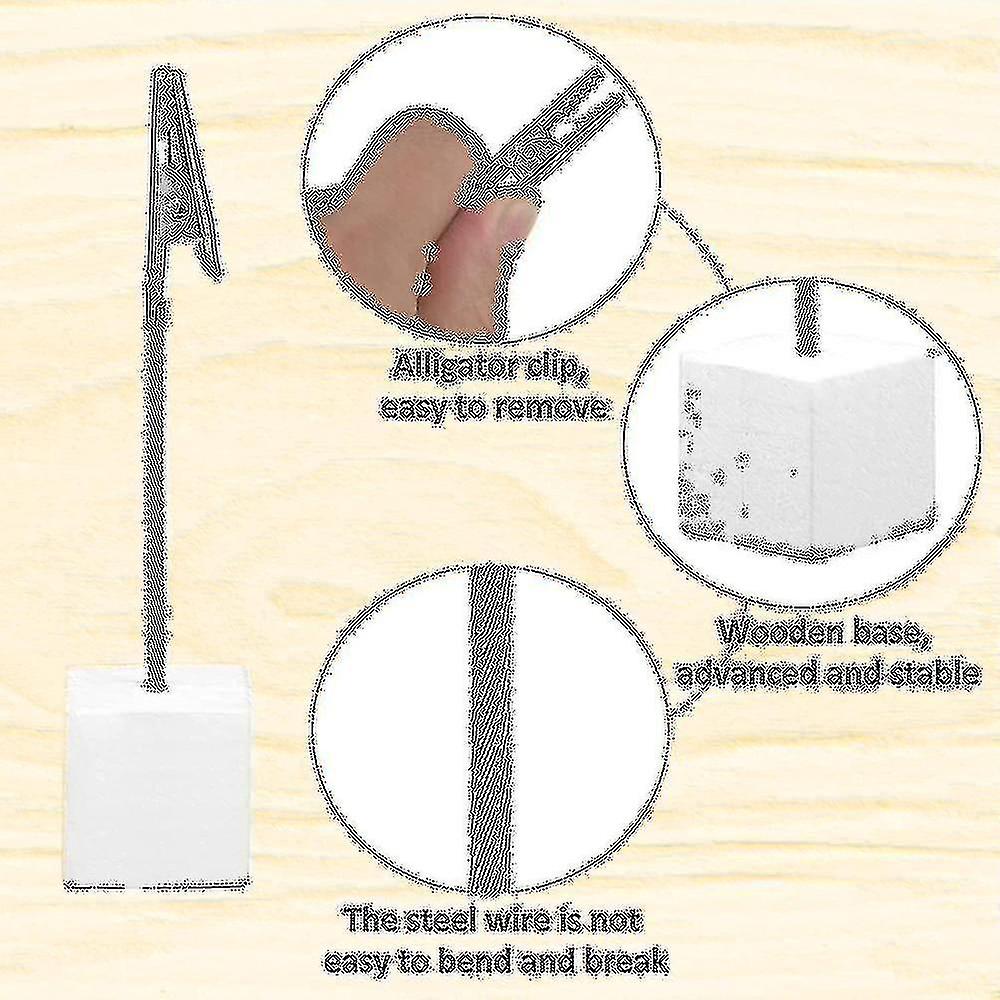 20 Pieces Place Card Holder Cube Photo Clips Holder With Alligator Clip ...