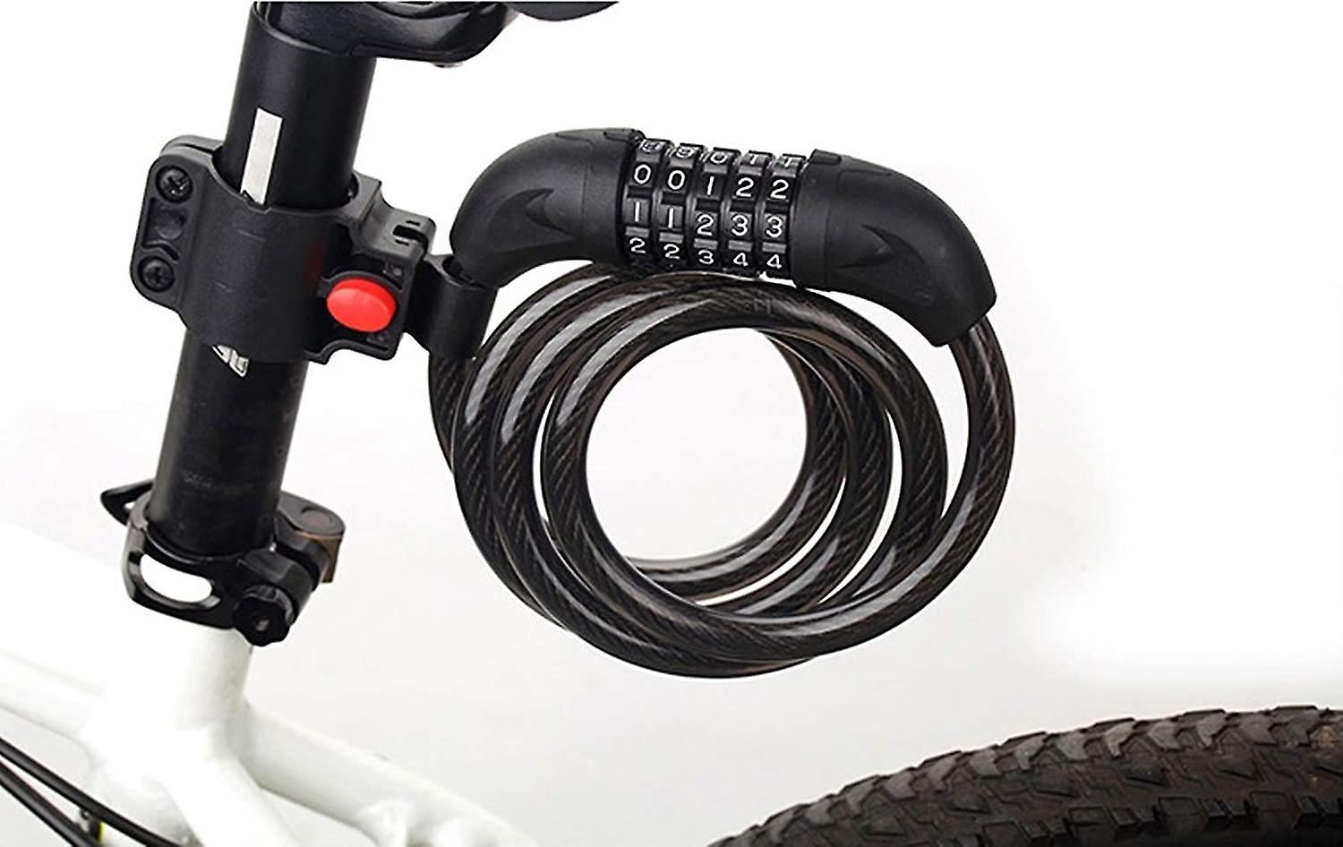 Bike Lock With 5 Digit Resettable Number And Bracket Combo Combination ...