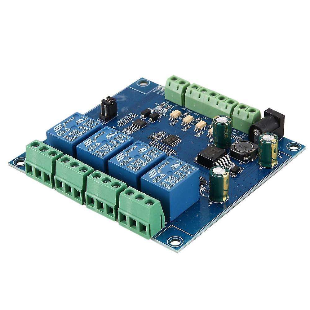 Modbus Rtu 4 Relay Module Input 485 Ttl Uart Communication 4-channel Input 7-24v Relay Module ...