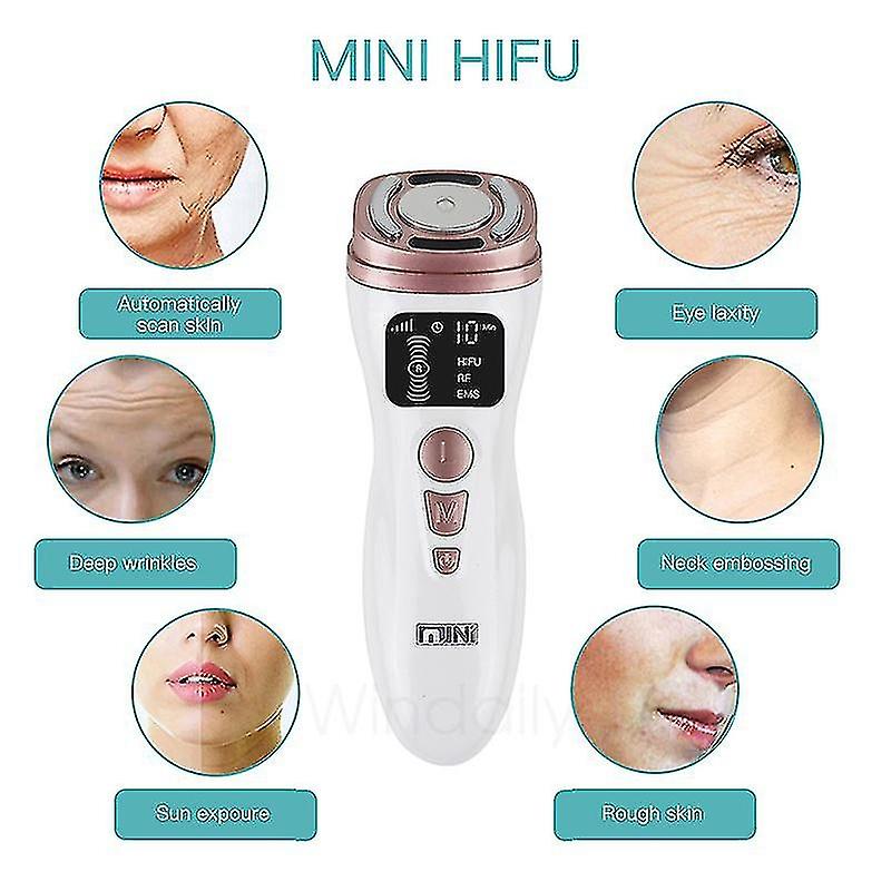 3 In 1 Mini Hifu Machine Ultrasound Rf Ems Facial Device Face Neck ...