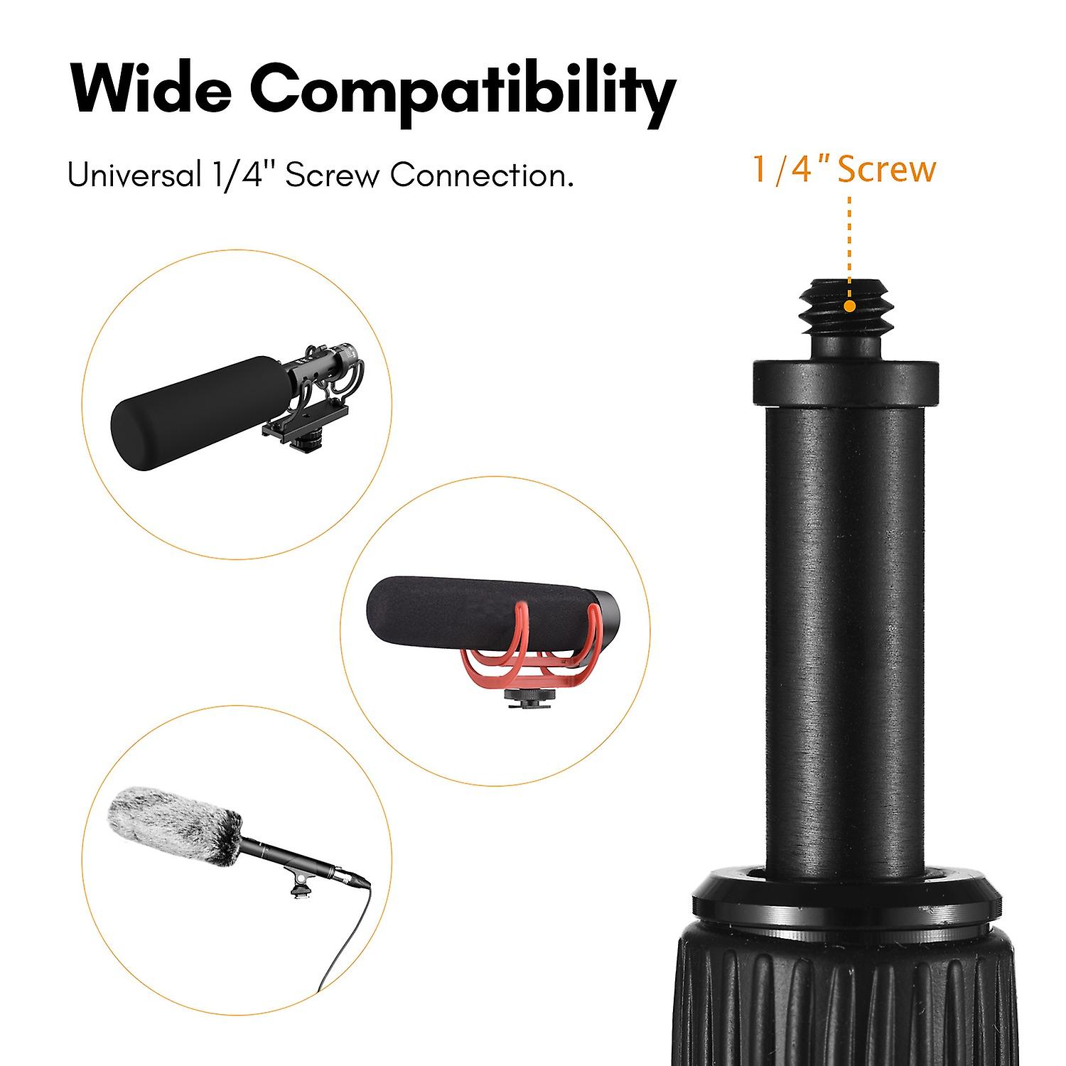 Andoer Handheld Microphone Boom Arm 4-Section Extendable Mic Arm ...