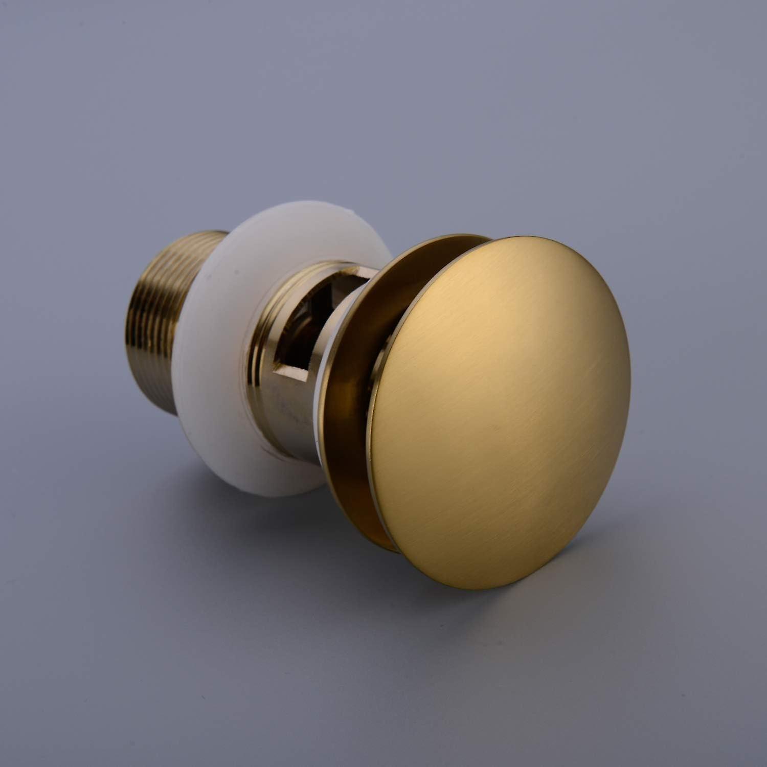 Basin Drain and Accessories Bathroom Sink Drain in Brushed Gold Brass ...