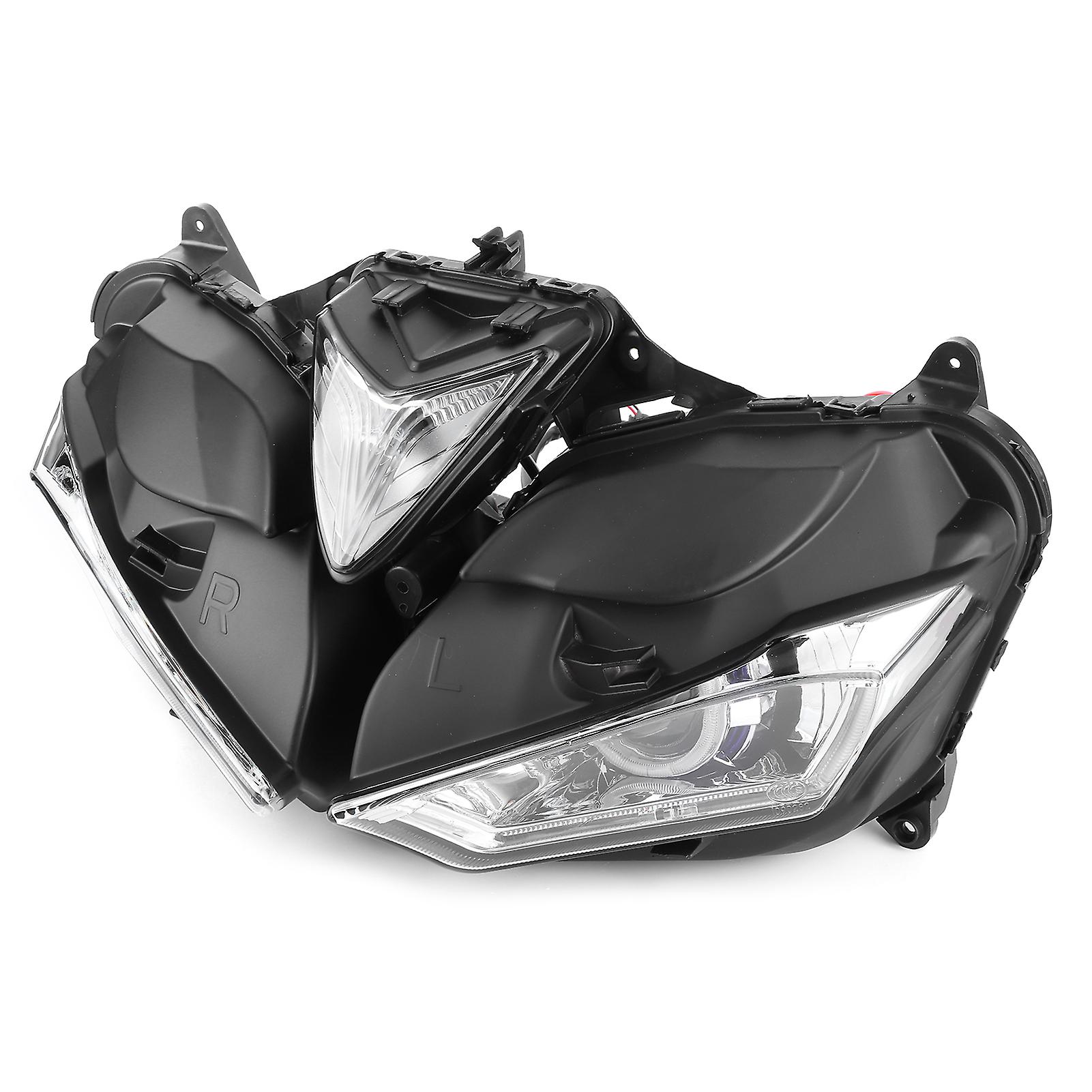 LED Headlight Assembly White Blue Angel Eyes High Low Beam Fit for ...