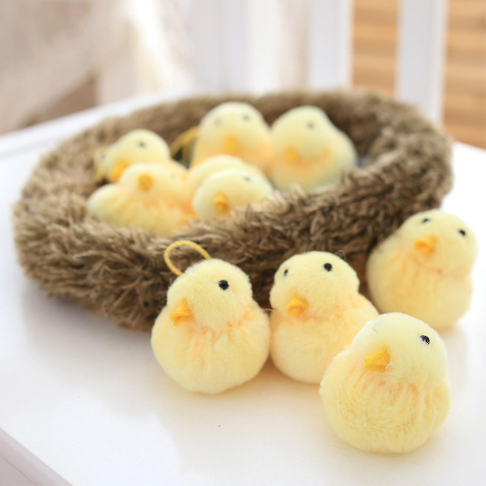 13.8in Chicken Stuffed Animals, Mommy Farm Hen Plush With Coop & 10 ...