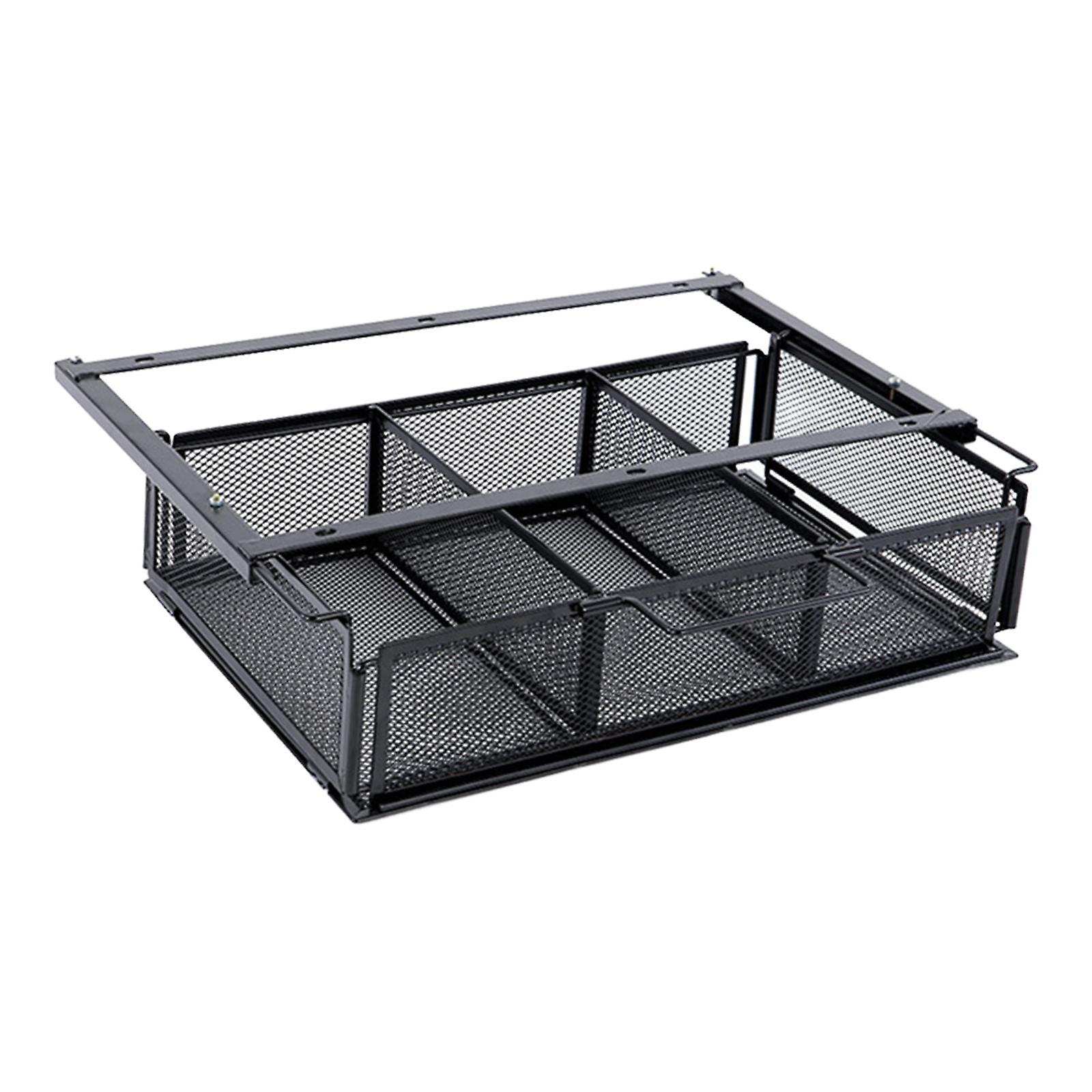 Under Desk Drawer Basket Under Table Storage Shelf Space Saving Tray ...