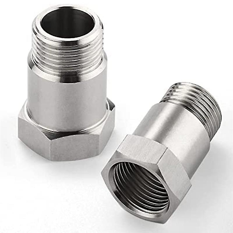 2 Pcs M18x1.5 Stainless Steel Thread Adapter,oxygen Sensor Adapter ...