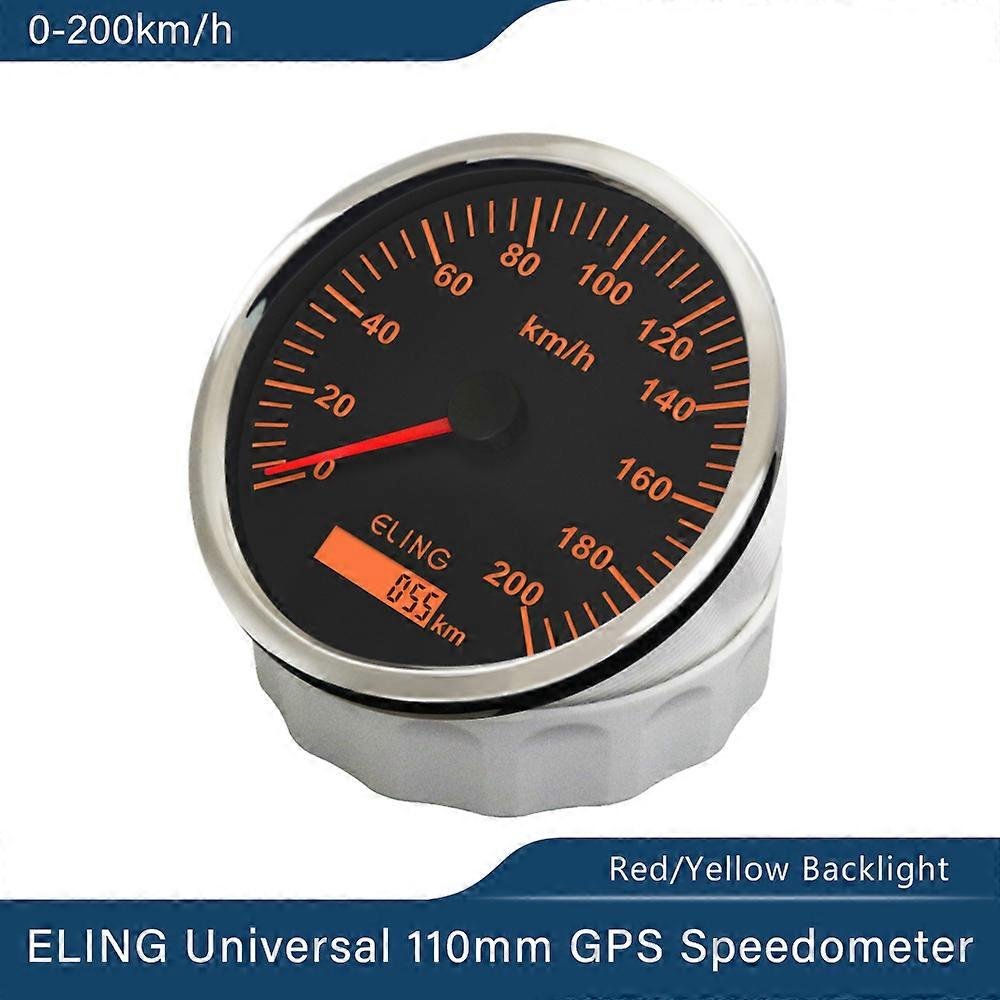 110mm Dimension GPS Speedometer Odometer 0-200km/h 12V/24V Speedo with ...
