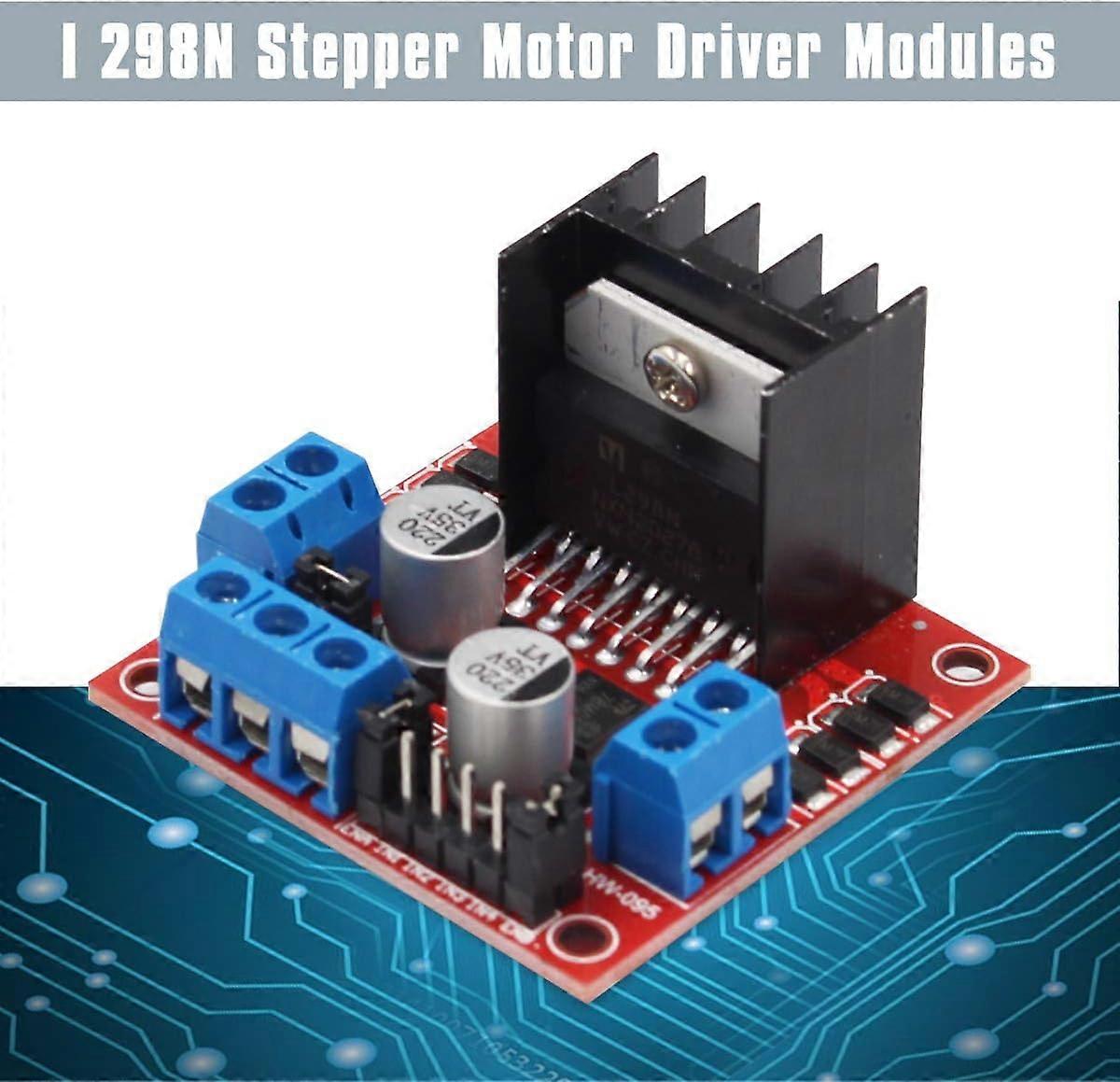 5pcs L298N motor drive board2-way H-bridge driverDrive 1 stepper motor ...