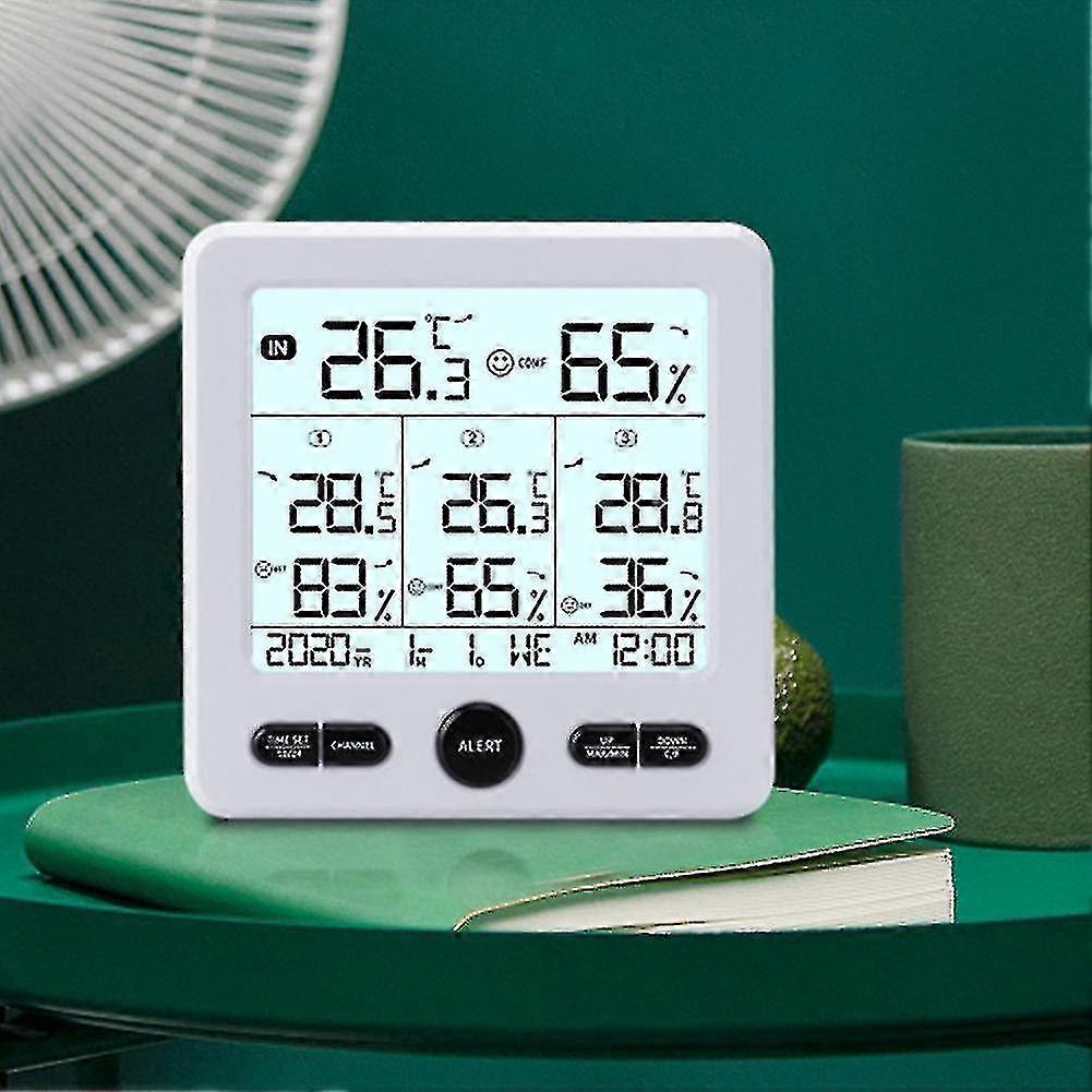 Weather Station With 3 Wireless Outdoor Sensors Large Color Screen ...
