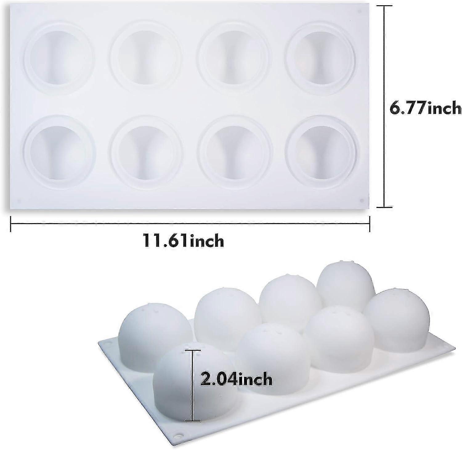 3D Sphere Silicone Molds Spherical Dessert Molds Round Mousse Cake Mold ...