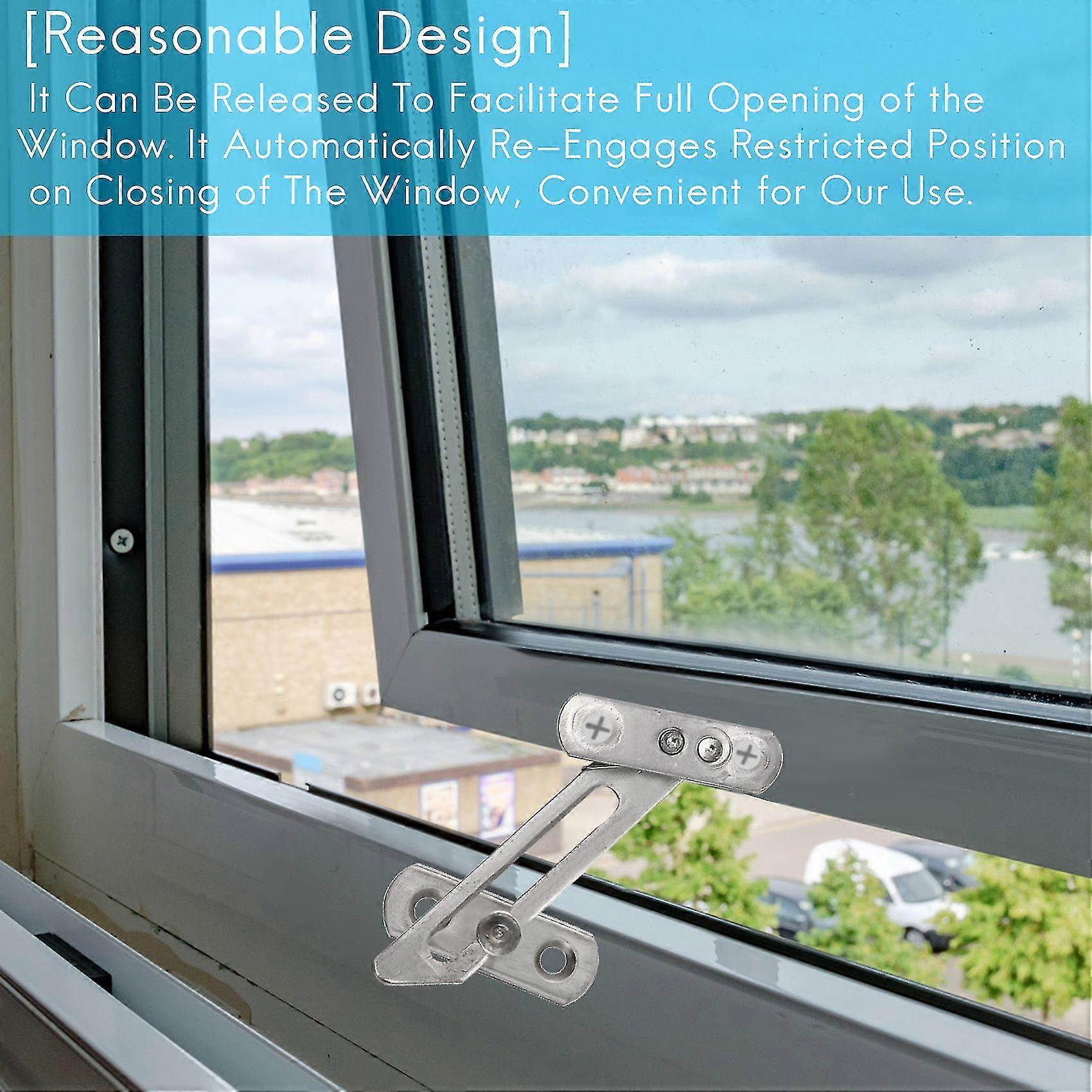 12 Pack Window Restrictor Locks Window Restrictor Hook Stainless Steel ...