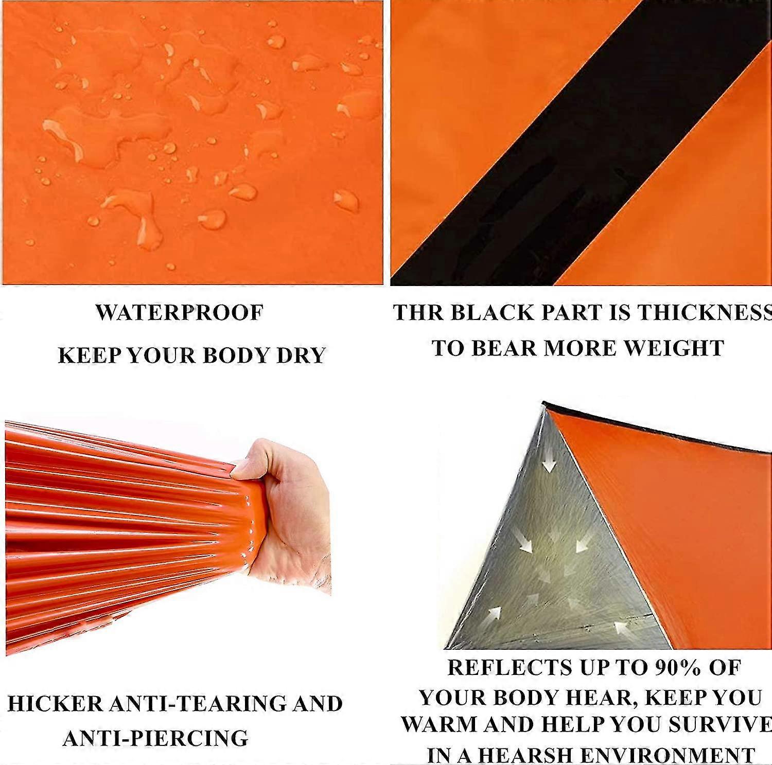 Emergency Survival Shelter Rescue Thermal Tube Tent Outdoor Essentials ...