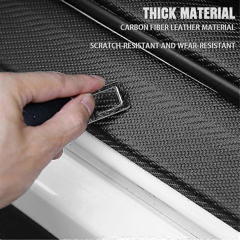 4pcs Carbon Fiber Car Door Threshold Stickers Car Door Sill For Dodge ...