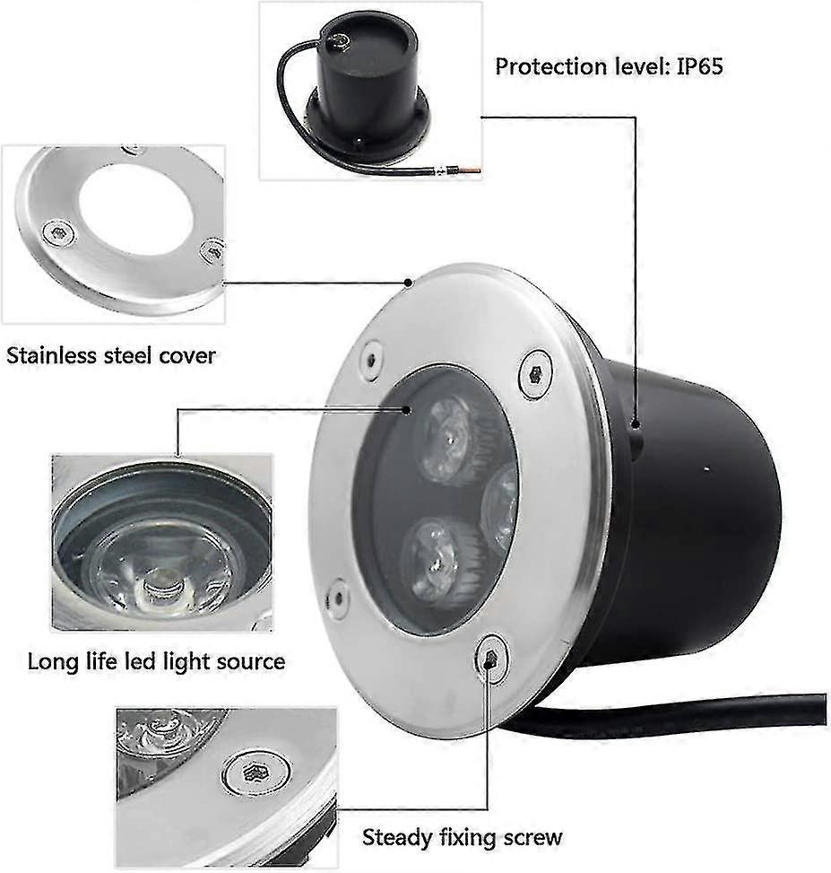 Outdoor Led Recessed Spotlight 4 Pack 3w Ip65 Led Recessed Spotlight ...