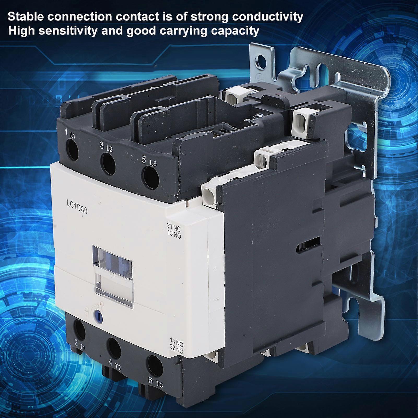 LC1D80 NEW Electric 50/60Hz 3 Poles Coil AC Contactor 220V 80A NO.7093 | Fruugo UK