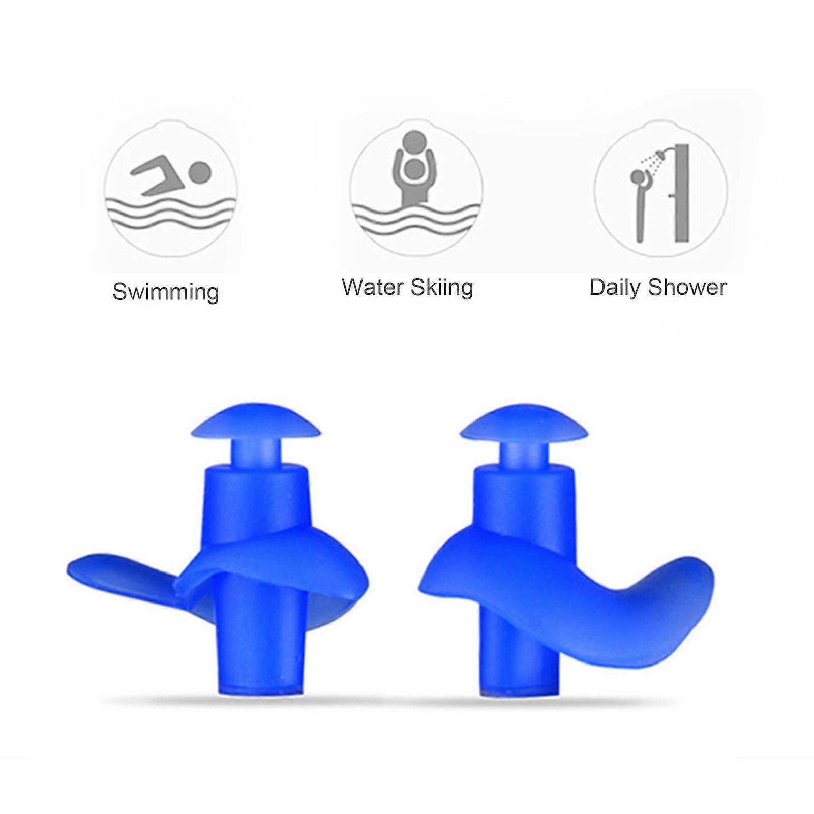 Swimming Ear Plugs Waterproof Reusable Silicone Swimming Ear Plugs ...