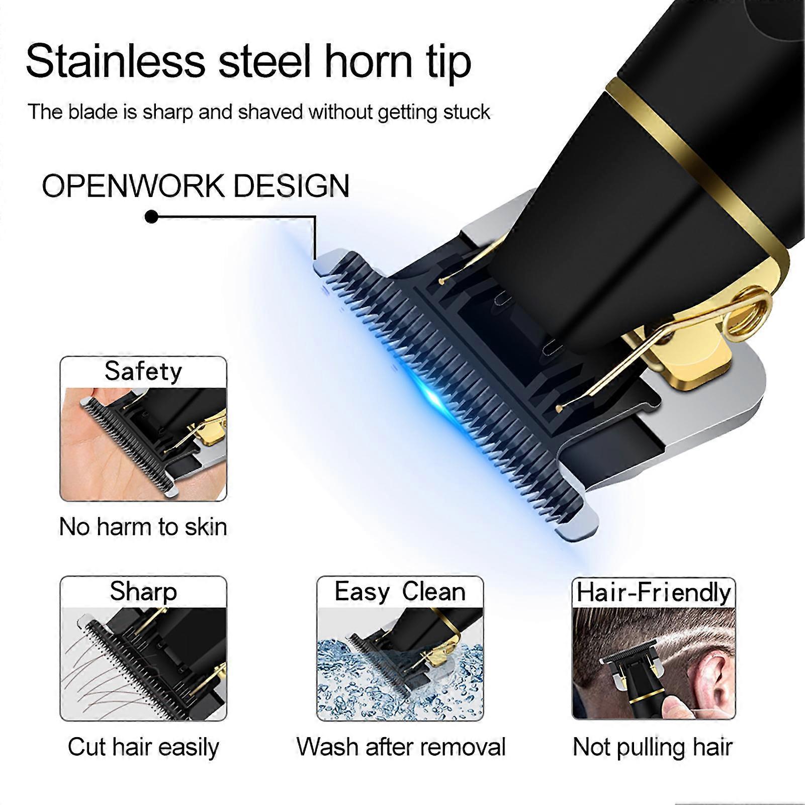 High Power Electric Hair Clipper Lcd Screen Type-C Charging Clipper for ...