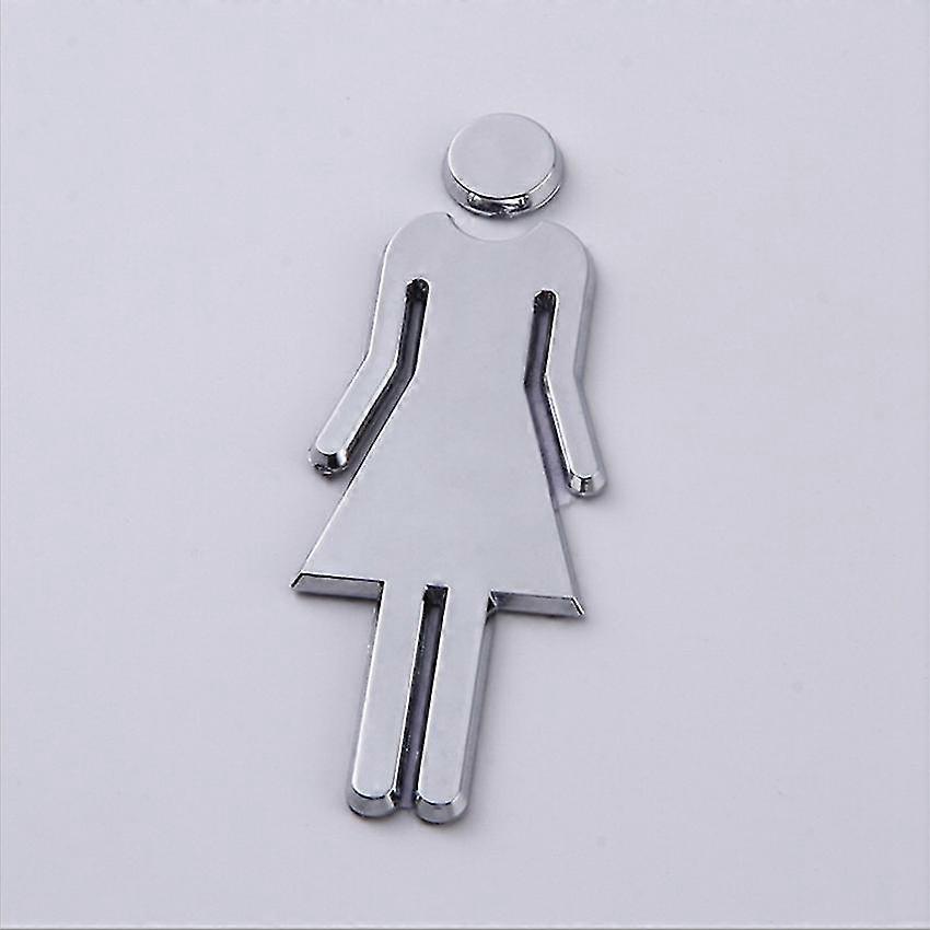 Modern Universal Bathroom Signage,sign Men Women Toilet Adhesive Backed ...