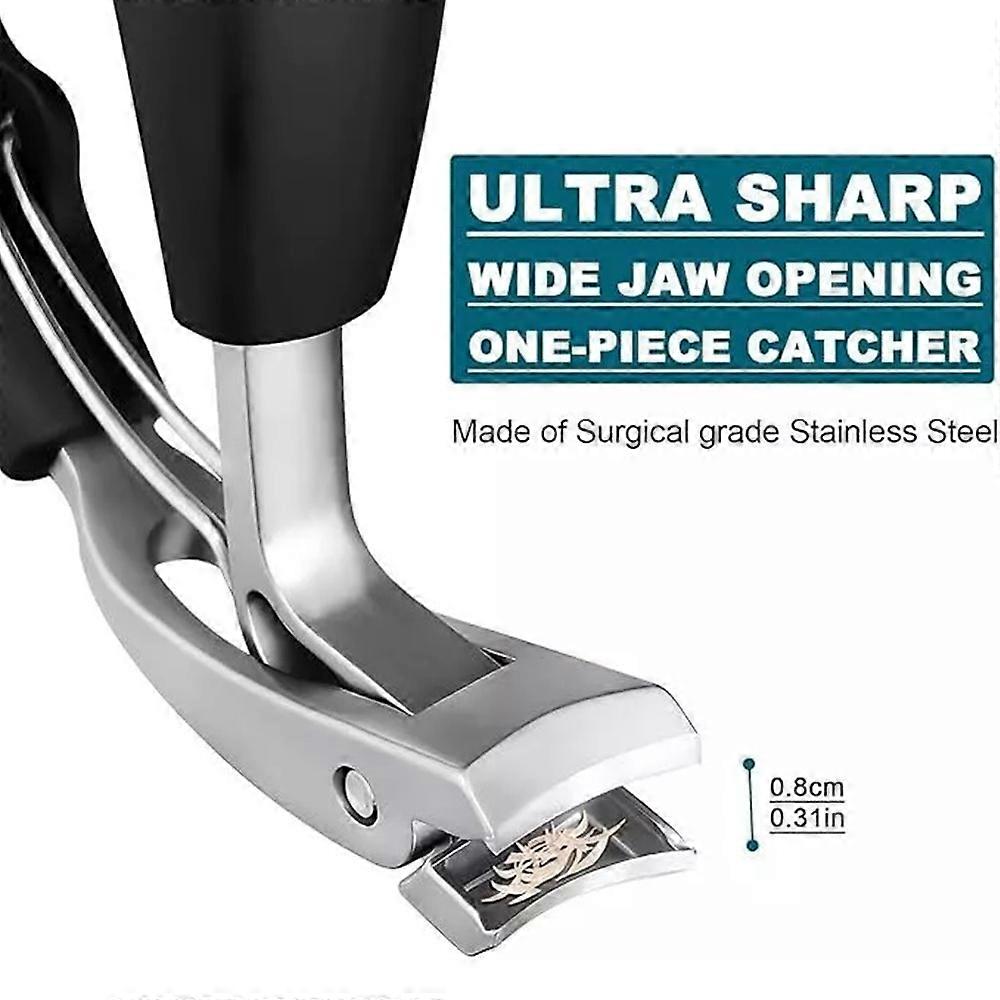 Sherum Clipmaster Pro, Ergonomic Angled Head Thick Toenail Clipper for ...