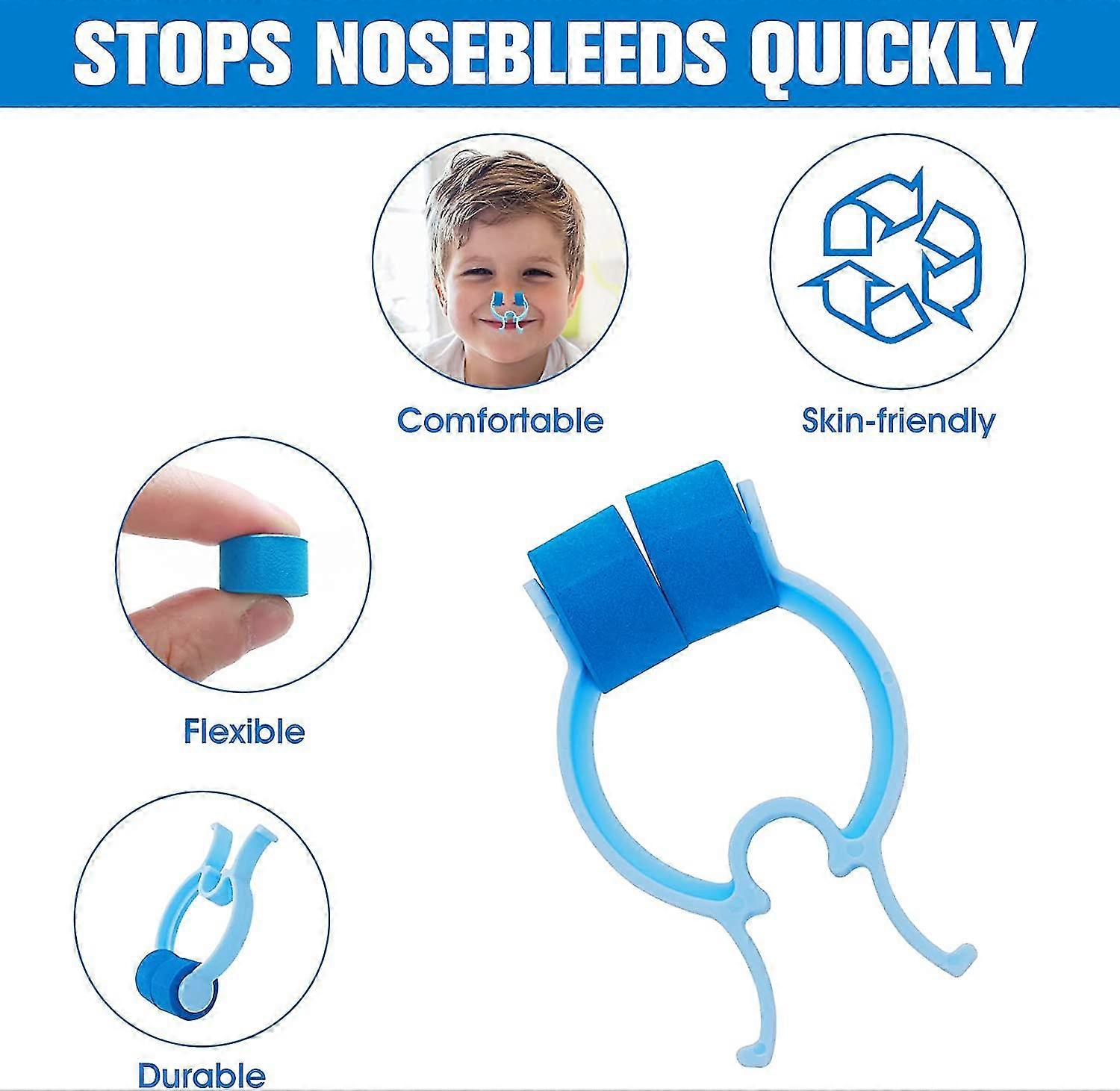 10 Pieces Nose Stop Clips, Nose Bleed Stopper Swimming Nose Clip For ...