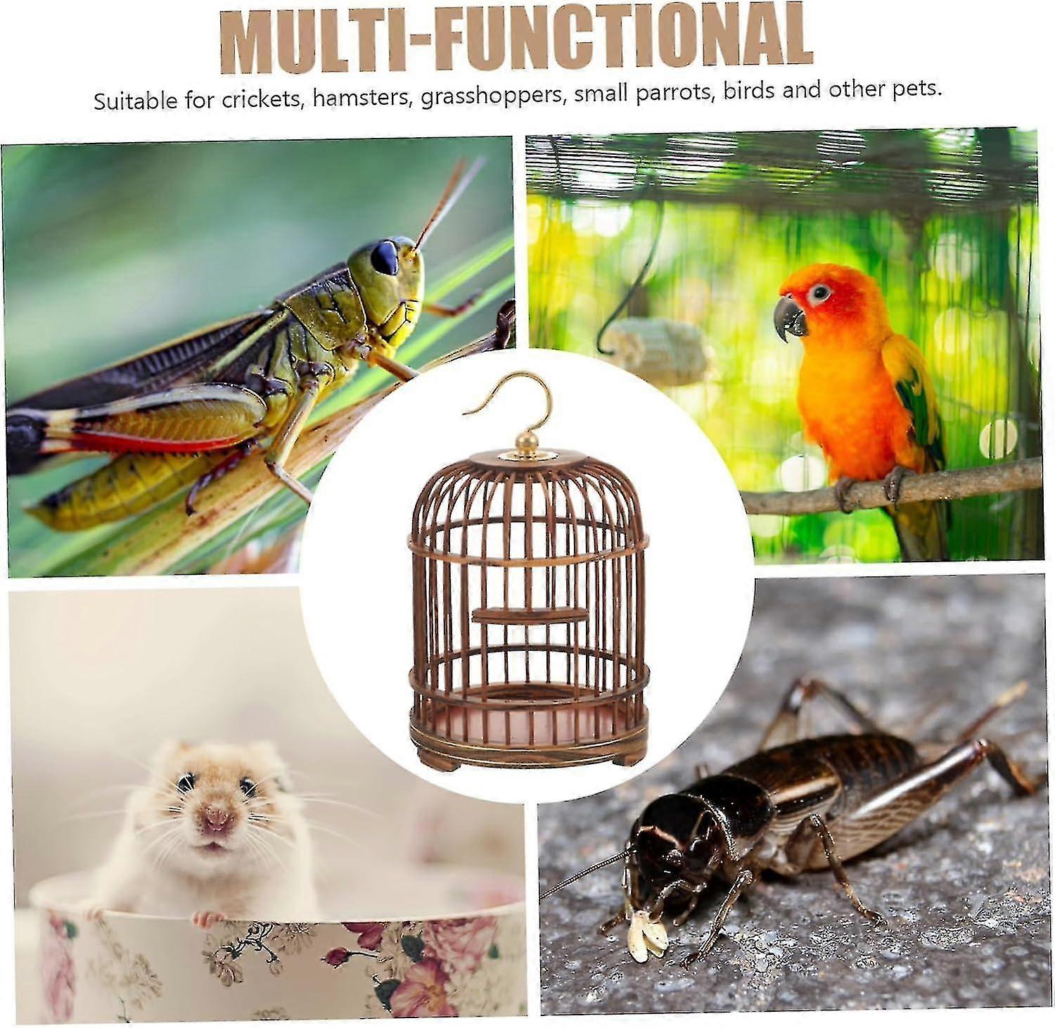 Vintage Retro Wooden Bird Cage - Outdoor Decor And Pet Cage With Metal ...