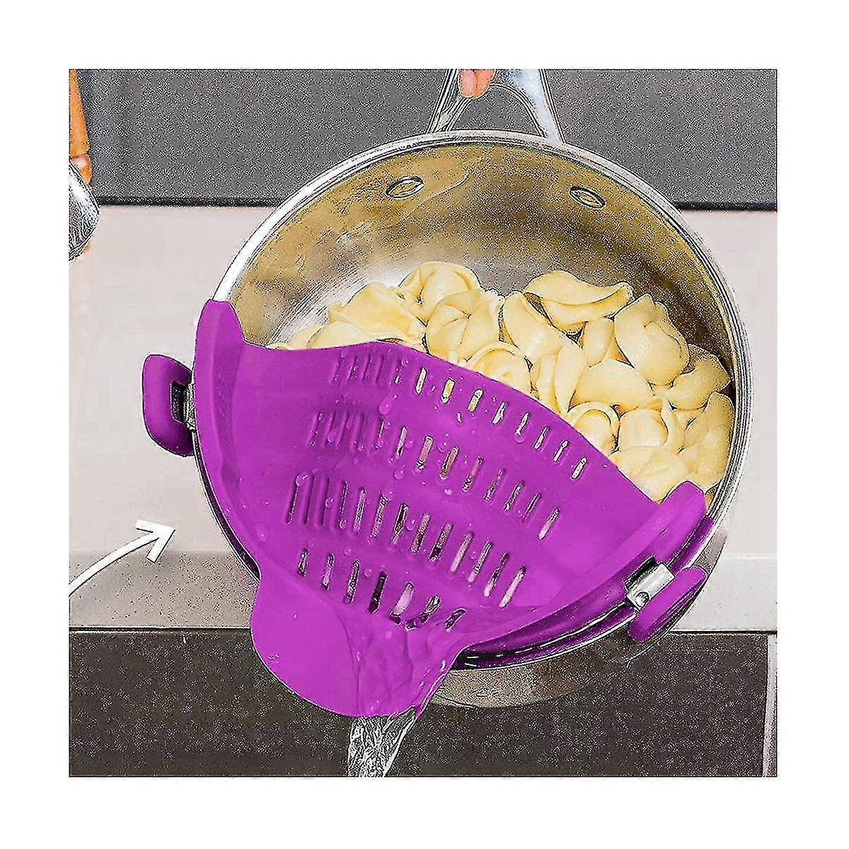 Kitchen Wide Mouth Water Filter Pot Side Drain Stop Pan And Pasta ...