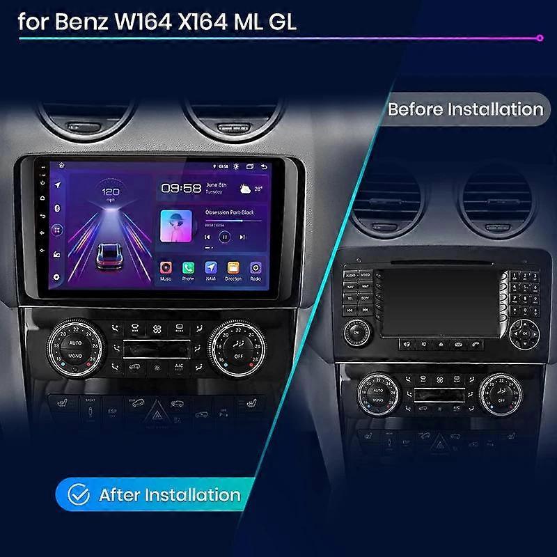 2 Din For Mercedes Benz GL ML W164 ML350 ML500 X164 GL35 GL45 2005 - 2012 Car Radio Carplay 4g 8 ...