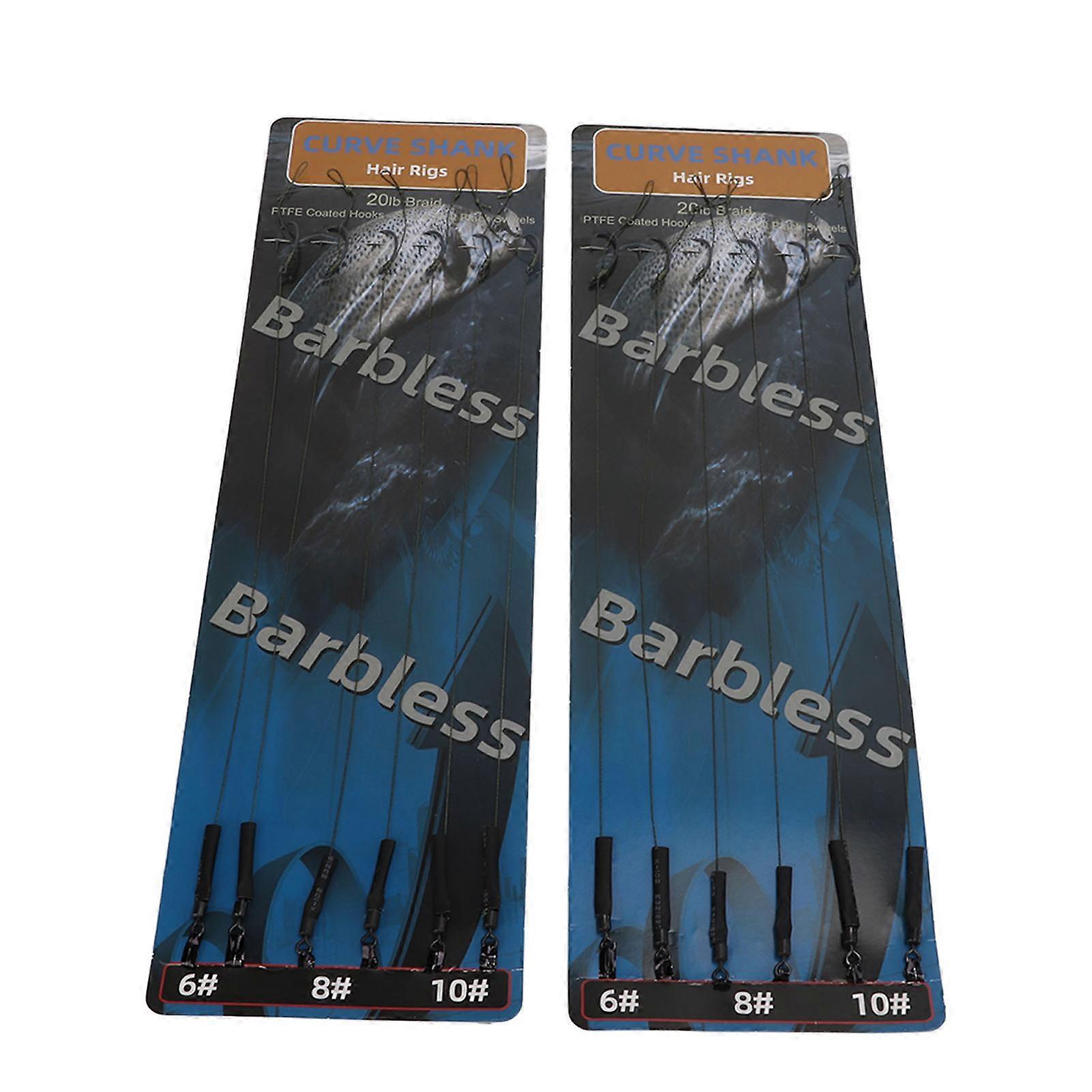 2Pack Carp Hair Rigs Kit PTFE Coating Boilies Rig Carp Line Leader for ...