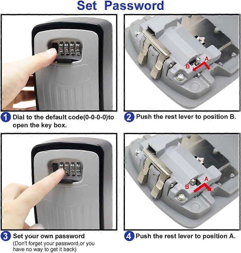 Key Safe Box, Premium Large Key Box, Key Safe Box with 4 Digit Code ...
