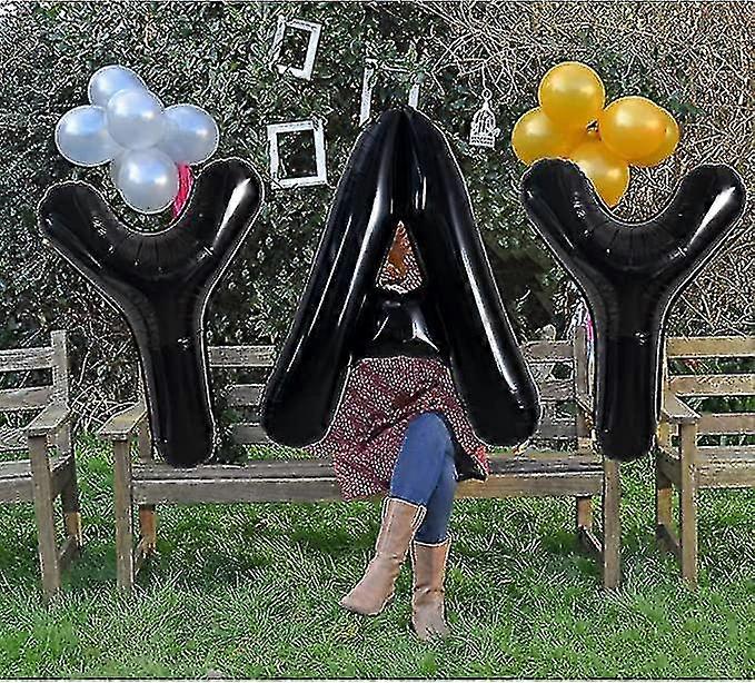 32 Inch Large Black A Letter Balloons Jumbo Helium Balloons,Foil Mylar ...
