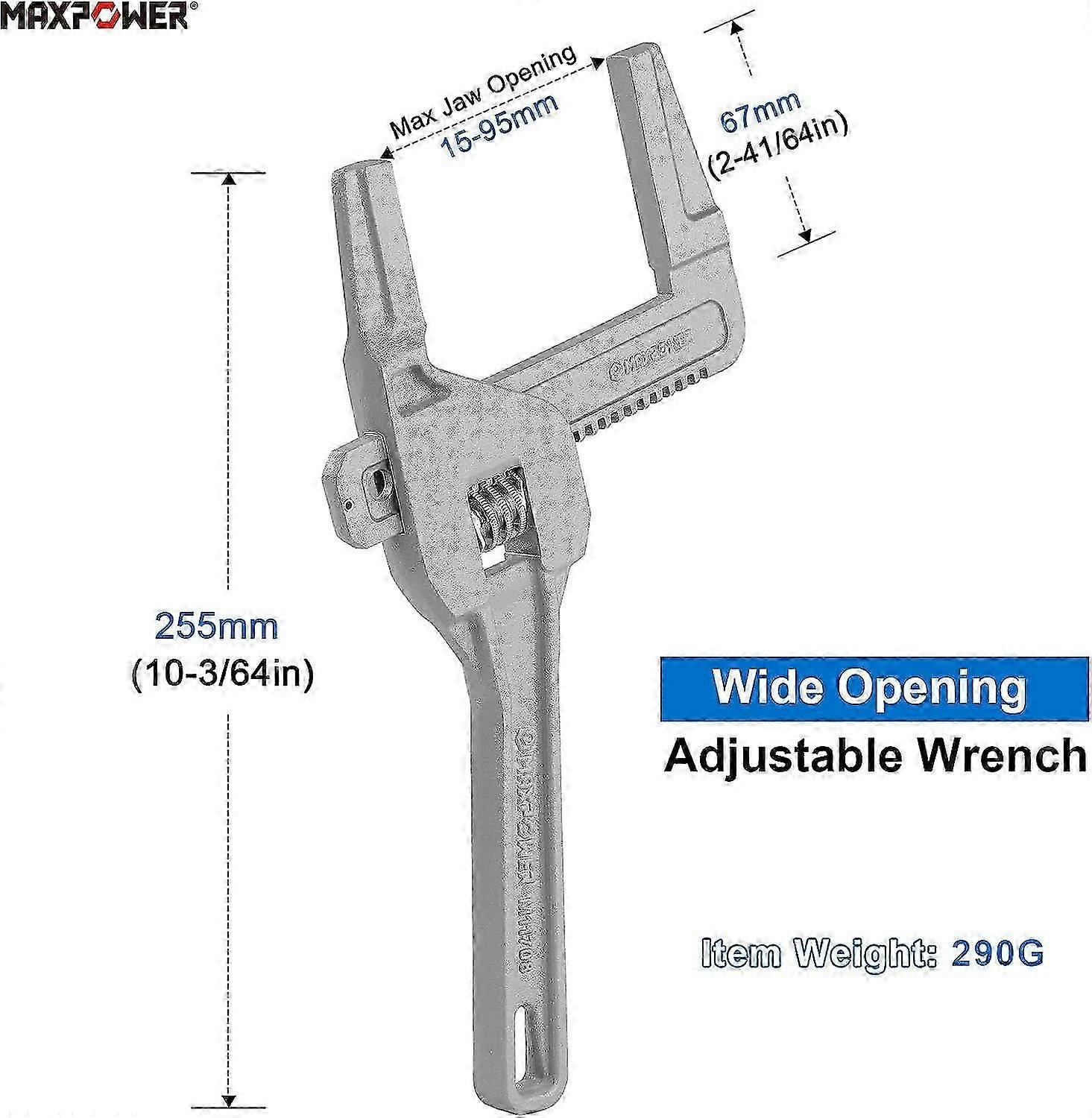 Adjustable Spanner Wide Jaw, 250mm (10 Inch)Aluminium Adjustable Wrench ...