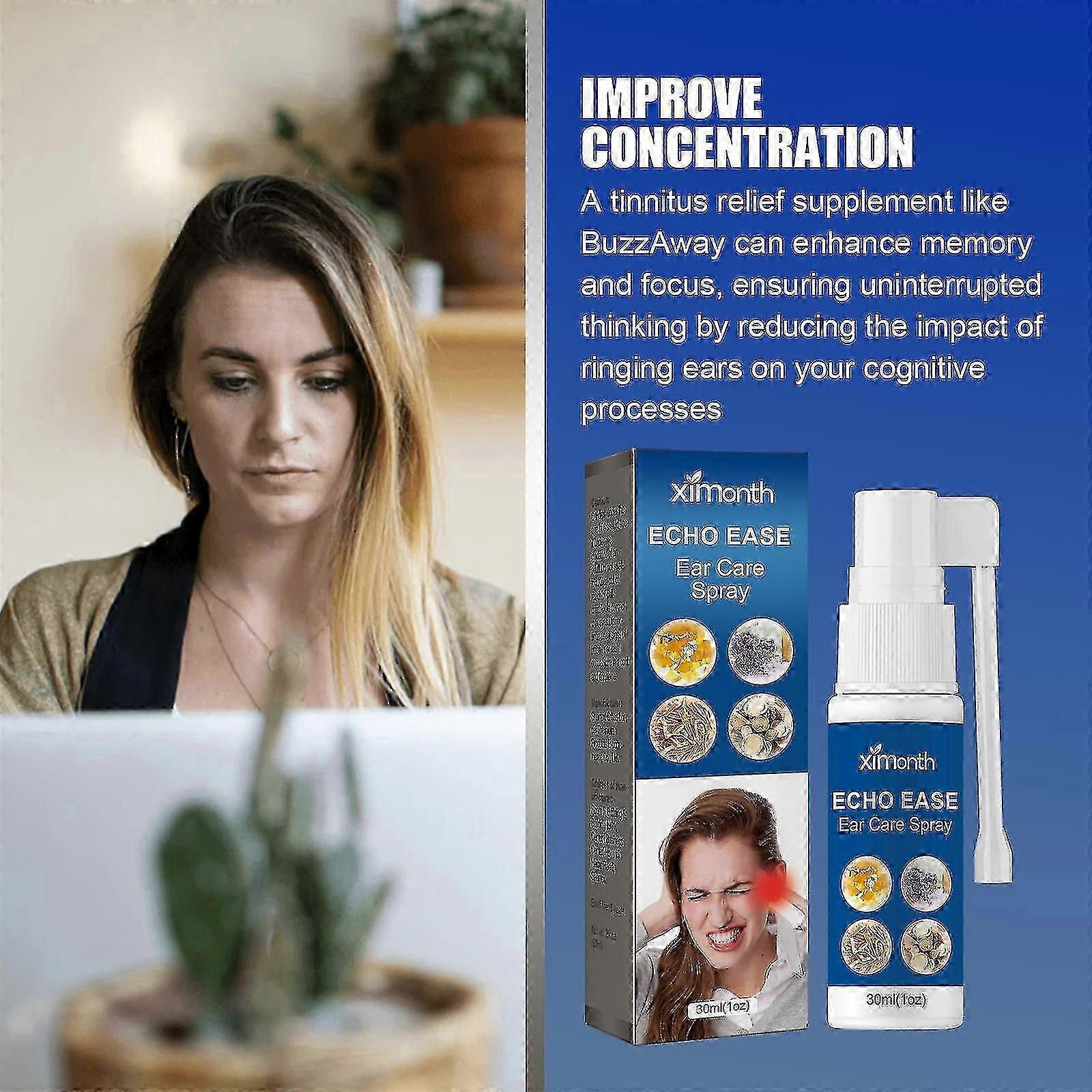 XIMONTH Spray de soulagement des acouphènes Soulage les bouchons d ...