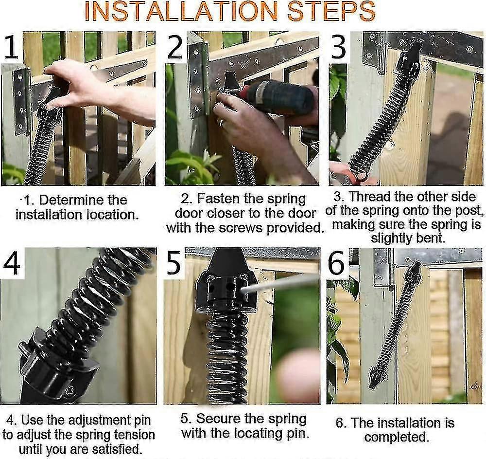 14 Inch Spring Gate Closer Adjustable Door Closer Outdoor Carbon Steel ...