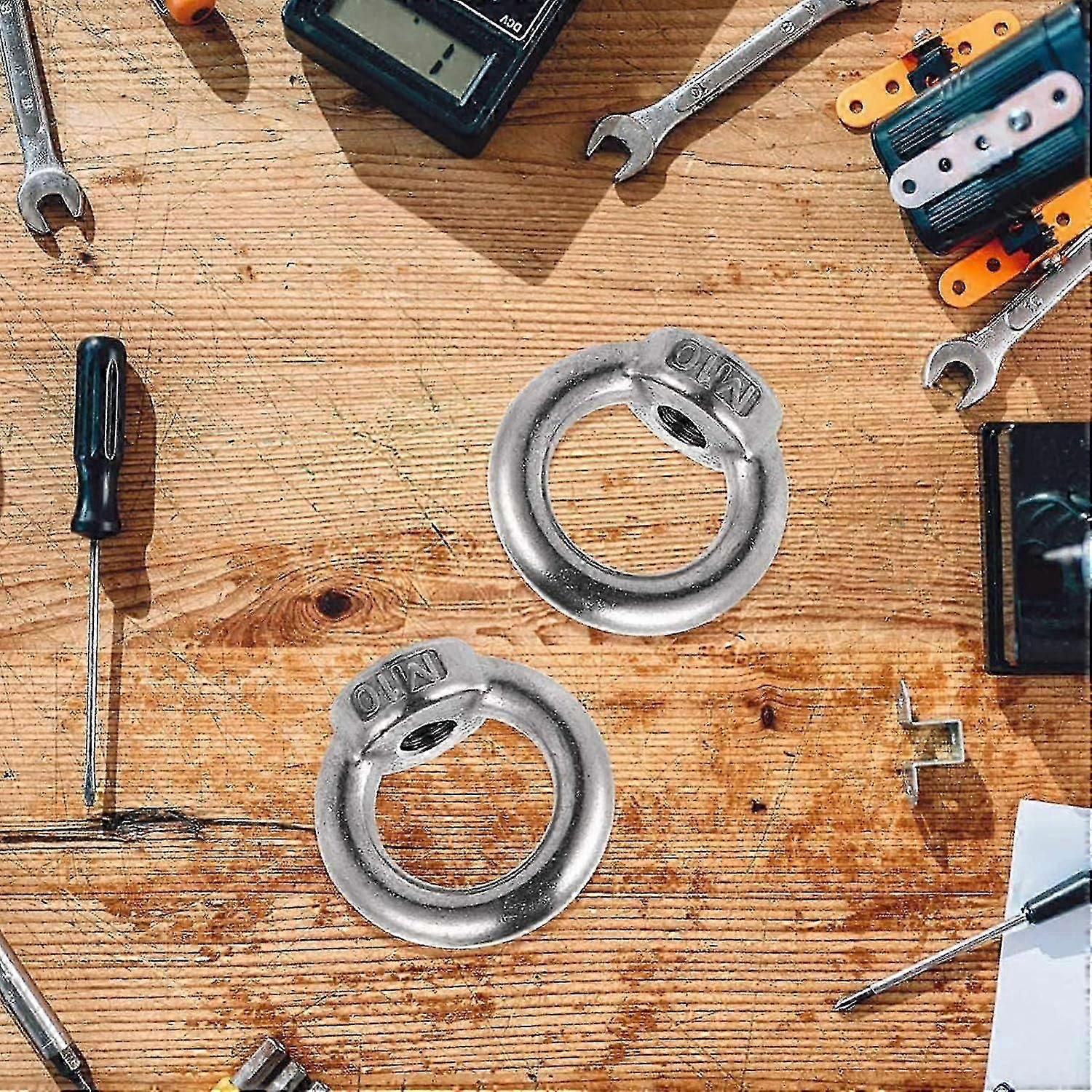 6 Pieces M12 Lifting Eye Nut Stainless Steel Ring Nut Metric Hardware ...