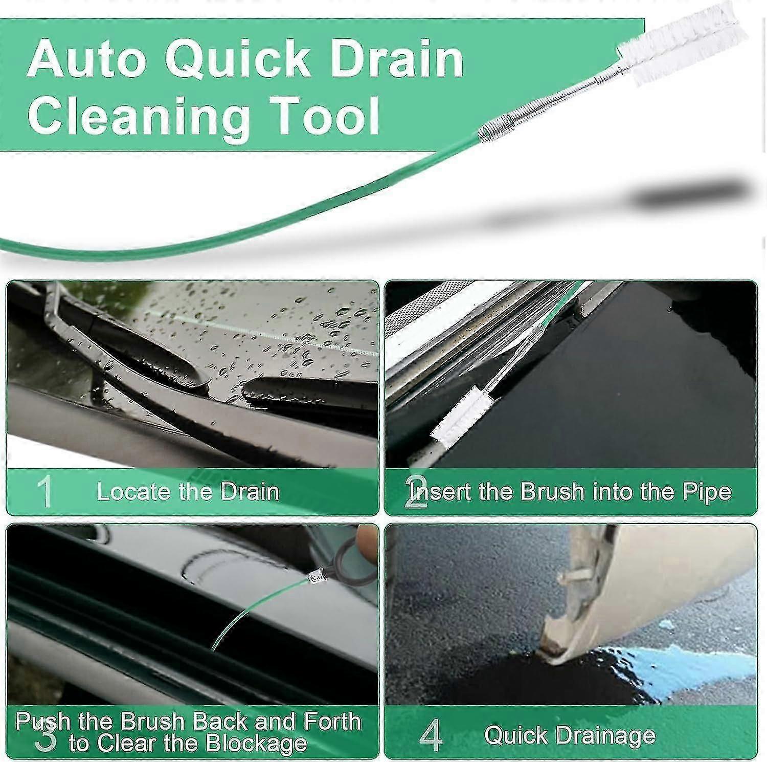 Long Pipe Cleaners - Flexible Car Sunroof Drain Cleaning Tool | Fruugo UK