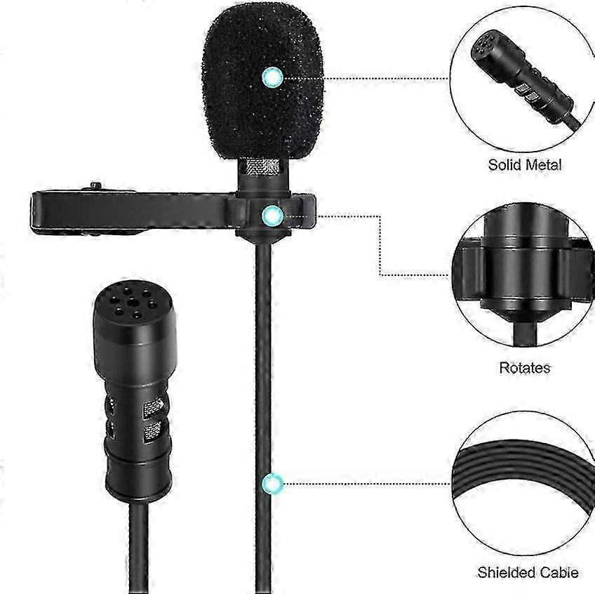 Lavalier Mic Clip On Lapel Microphone with 4 Pin Mini XLR Body Pack ...
