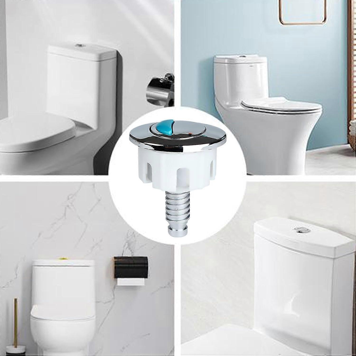 Toilet Button Pusher Double Push Button Round Flushing Button Rustproof ...