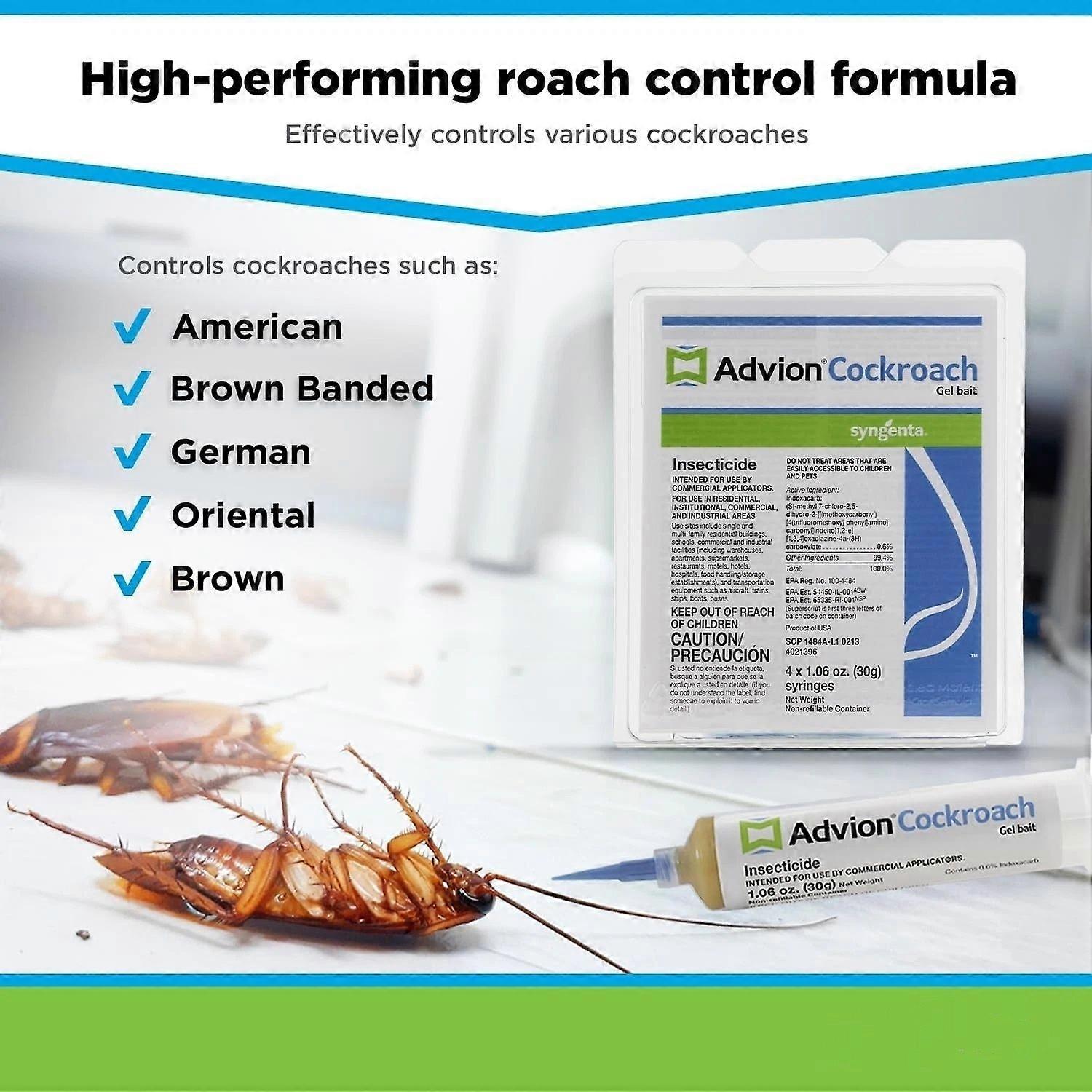 Cockroach Gel Bait Roach Control Pest Killer with Plunger Tip for Floor ...