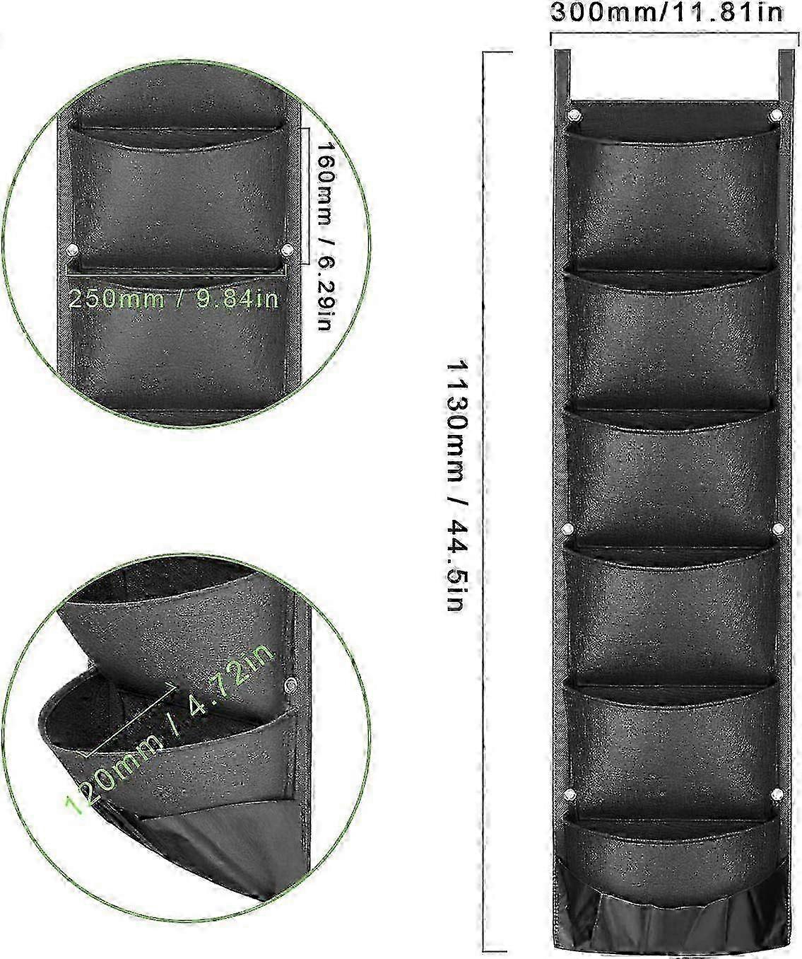 2026 Updated Plant Hanging Bags with 6 Pockets for Vertical Wall ...