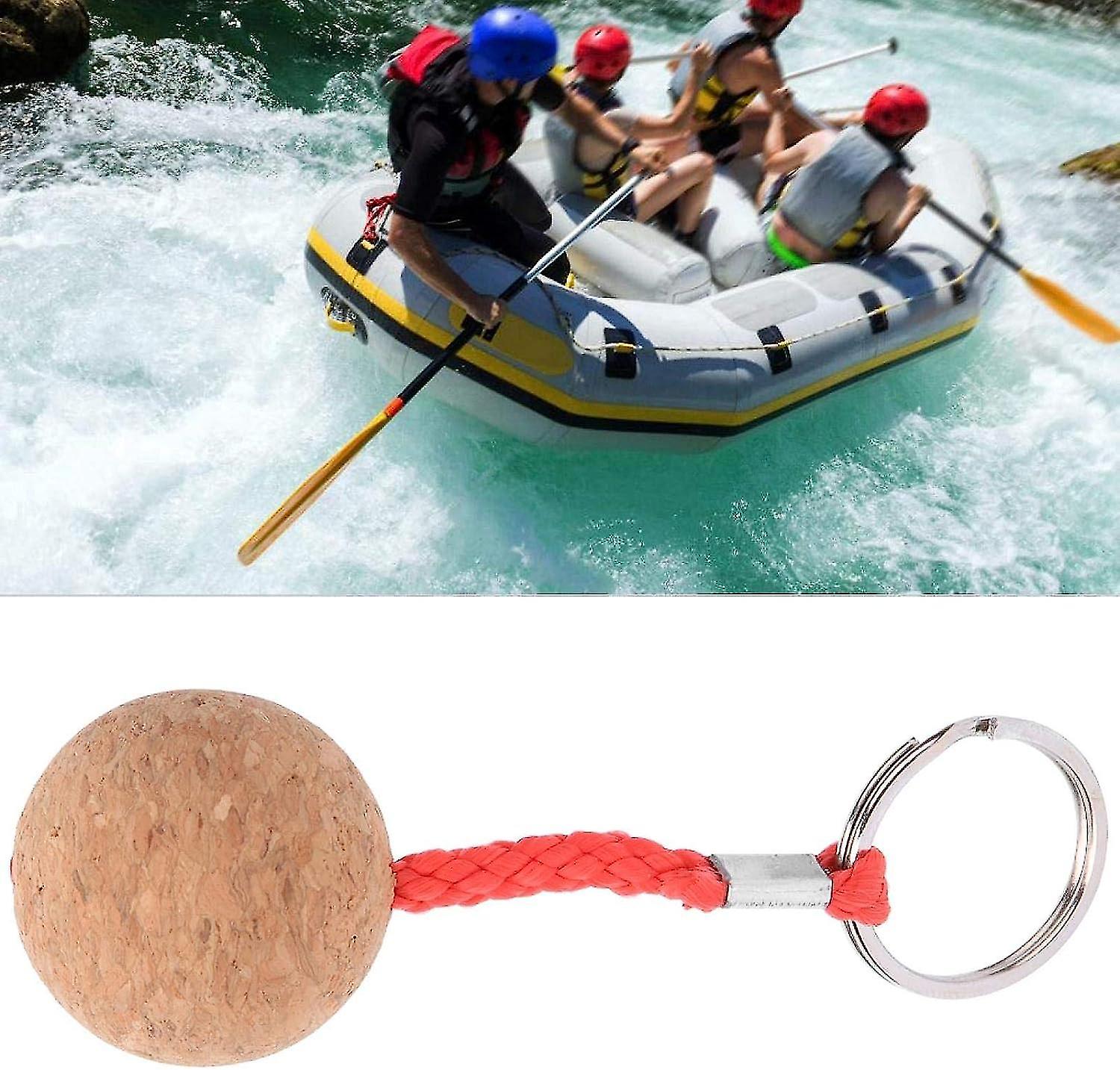 Floating Keyring, Floating Cork Keyring, 2pcs 35mm Wooden Ball Key Ring ...
