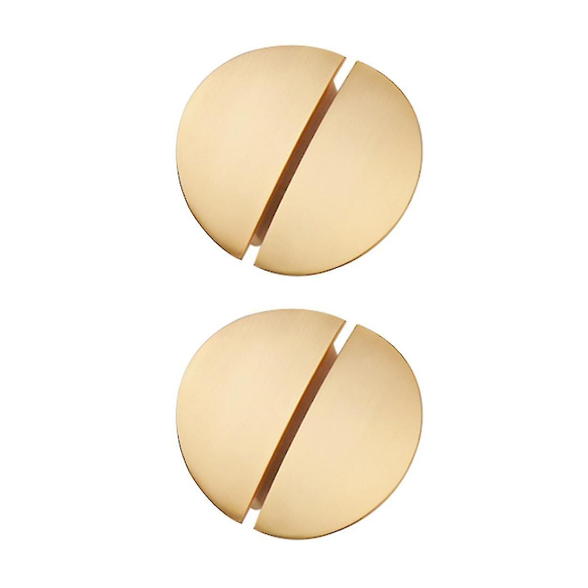 4-pack Solid Zinc Alloy Half Moon Cabinet Pulls, Gold Drawer Dresser ...