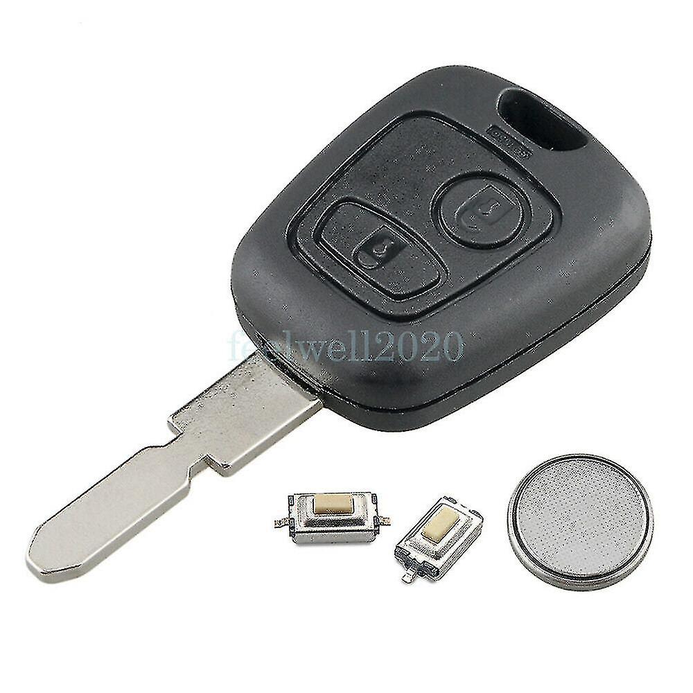 2 Button Key Fob Case For Peugeot 107 207 307 407 106 206 306 Switches ...