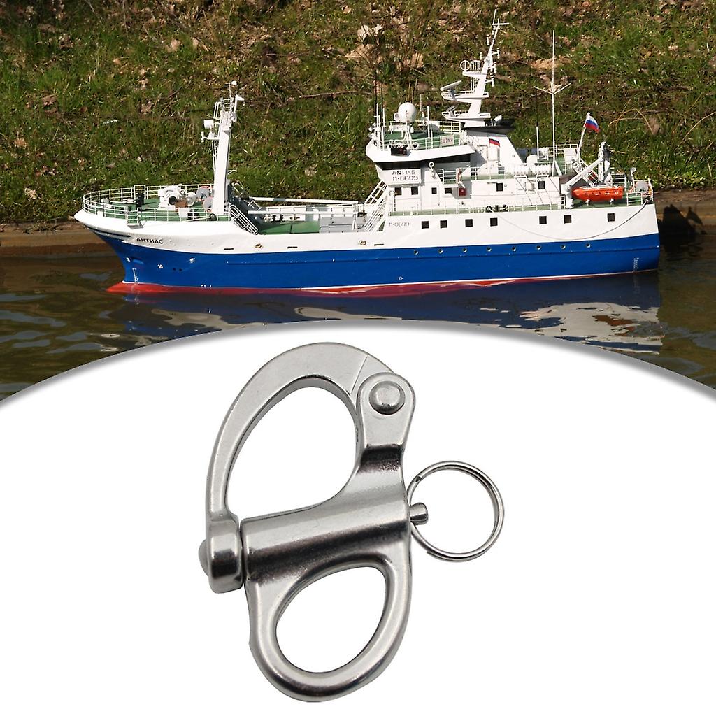 Marine Grade Stainless Steel Fixed Bail Snap Shackle 35/52/69/96mm Snap ...